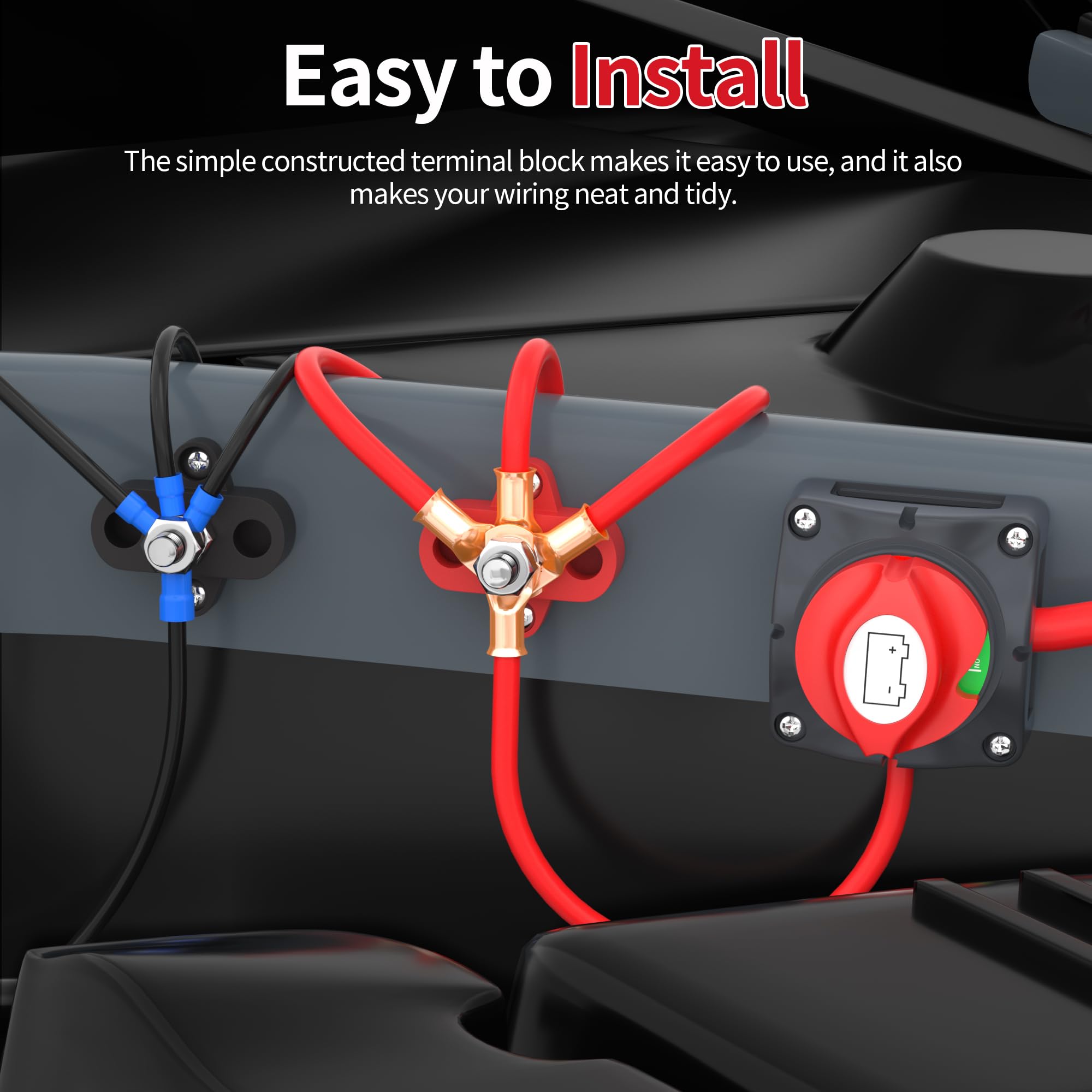 Snapklik.com : Joinfworld Bus Bar 12V 250A Power Distribution Block ...