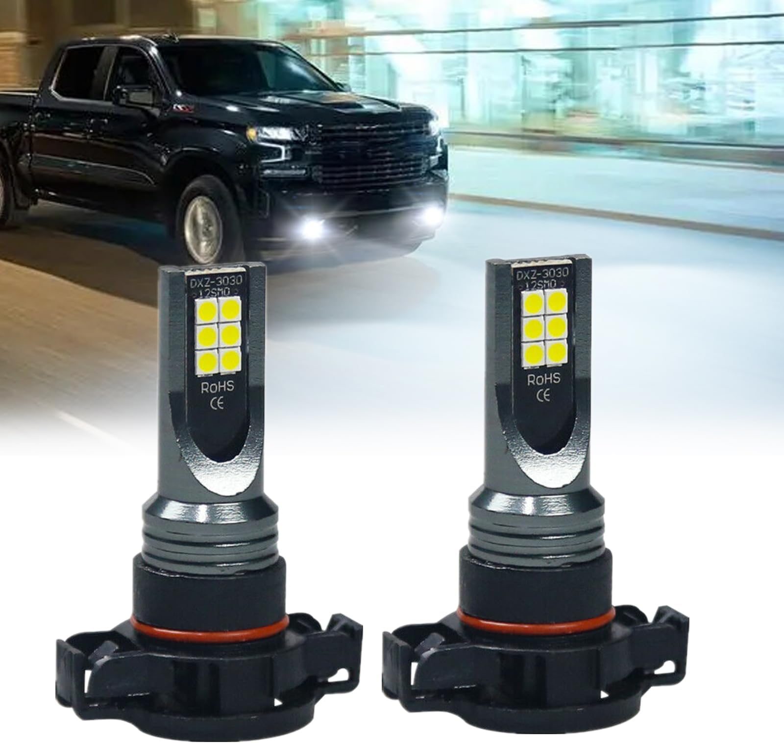 Amazon.com: LED Fog Light Bulbs for Chevy Silverado 1500 2500HD 2007 ...