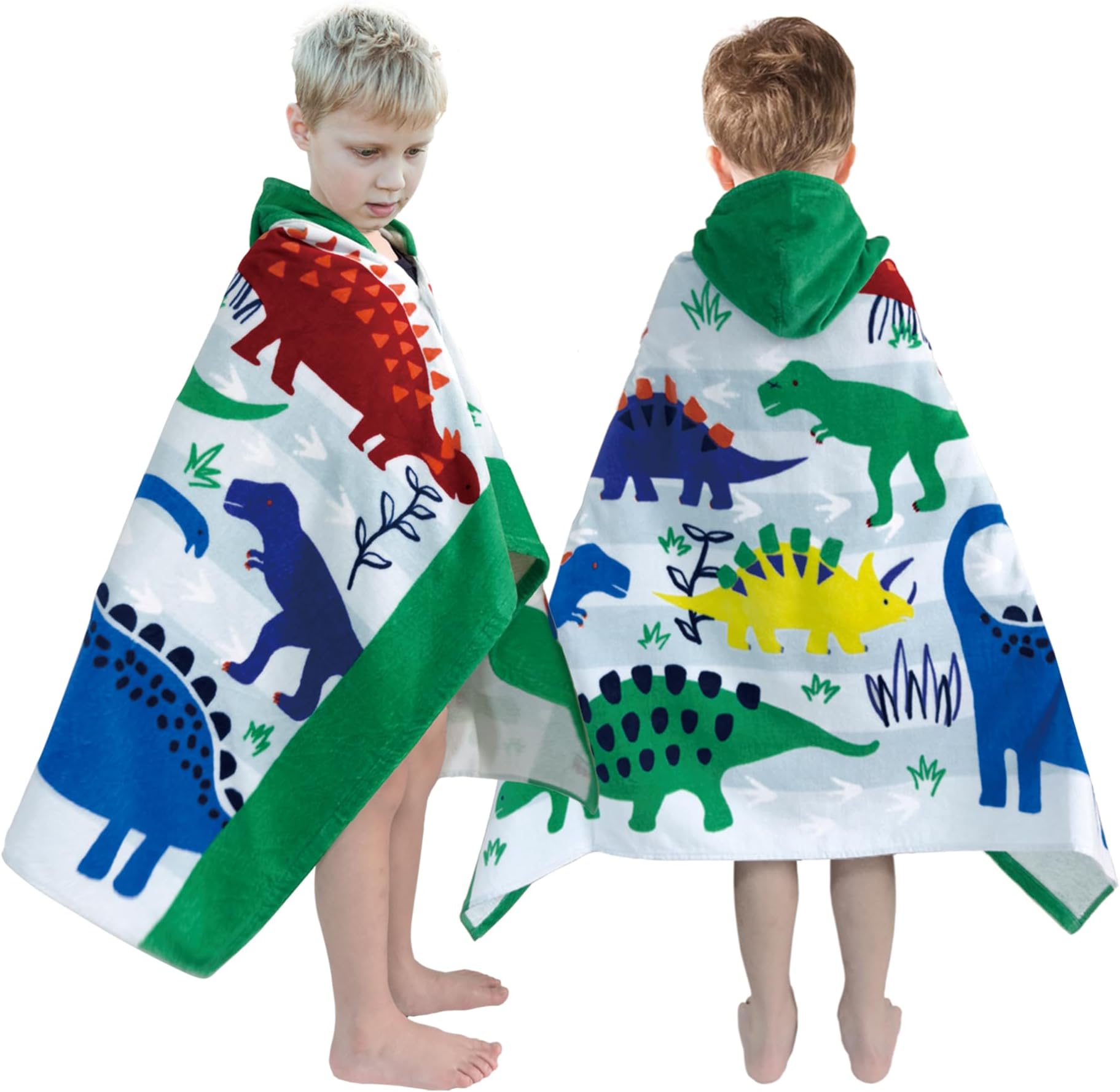 Amazon.com: Joiedomi Dinosaur Hooded Towels for Kids - Soft 100% Cotton ...