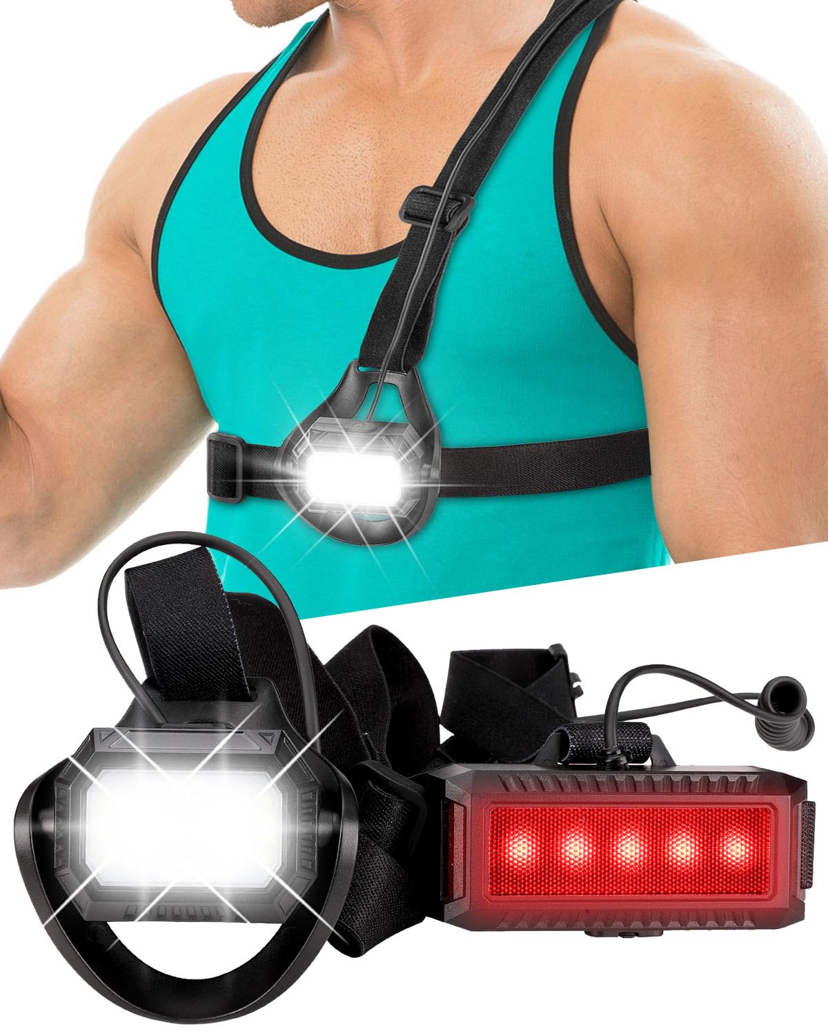 Victoper Running Lights for Runners 90°Adjustable Angle 3 Modes Running ...