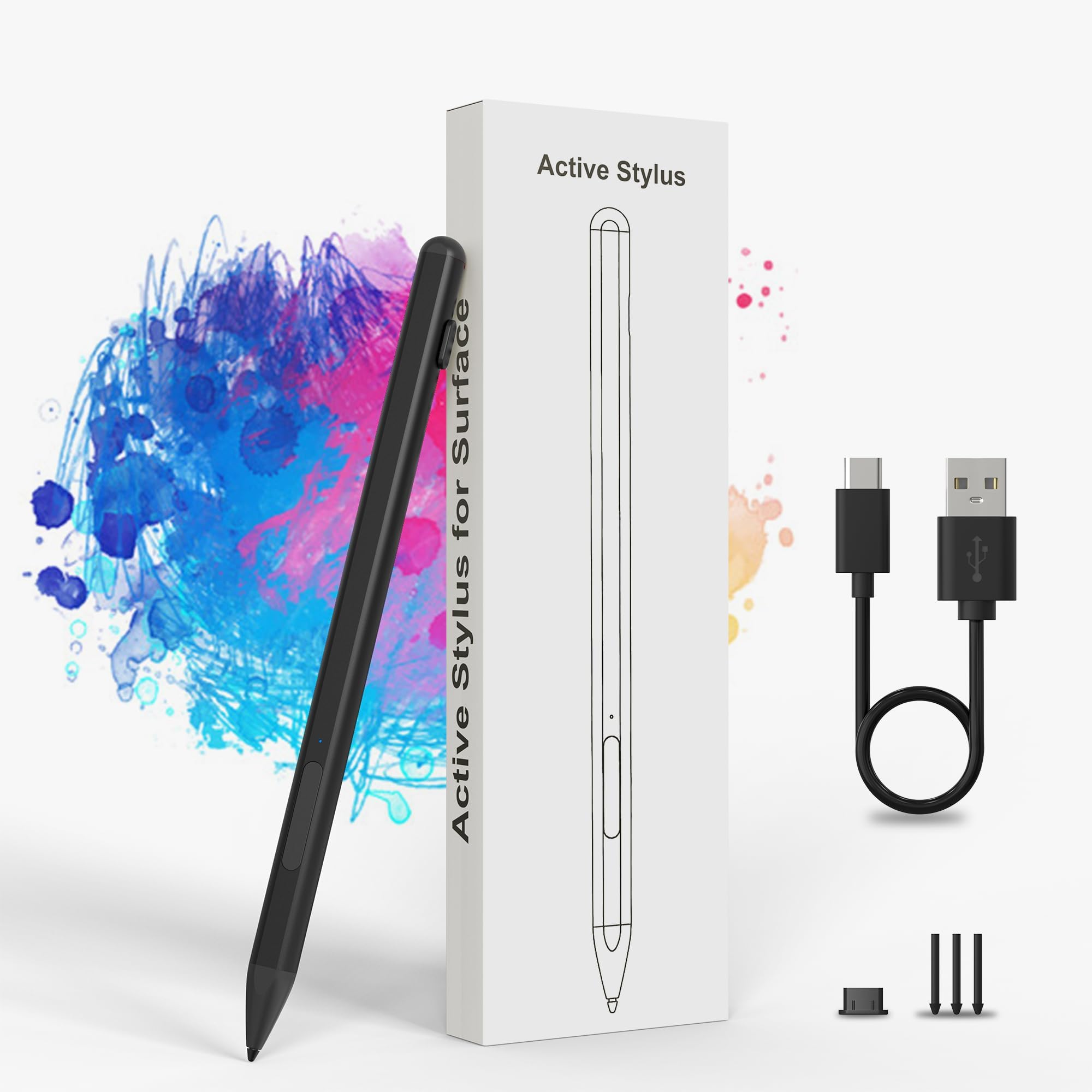 Surface Pro Pen with Palm Rejection, Stylus Pen for Microsoft Surface ...