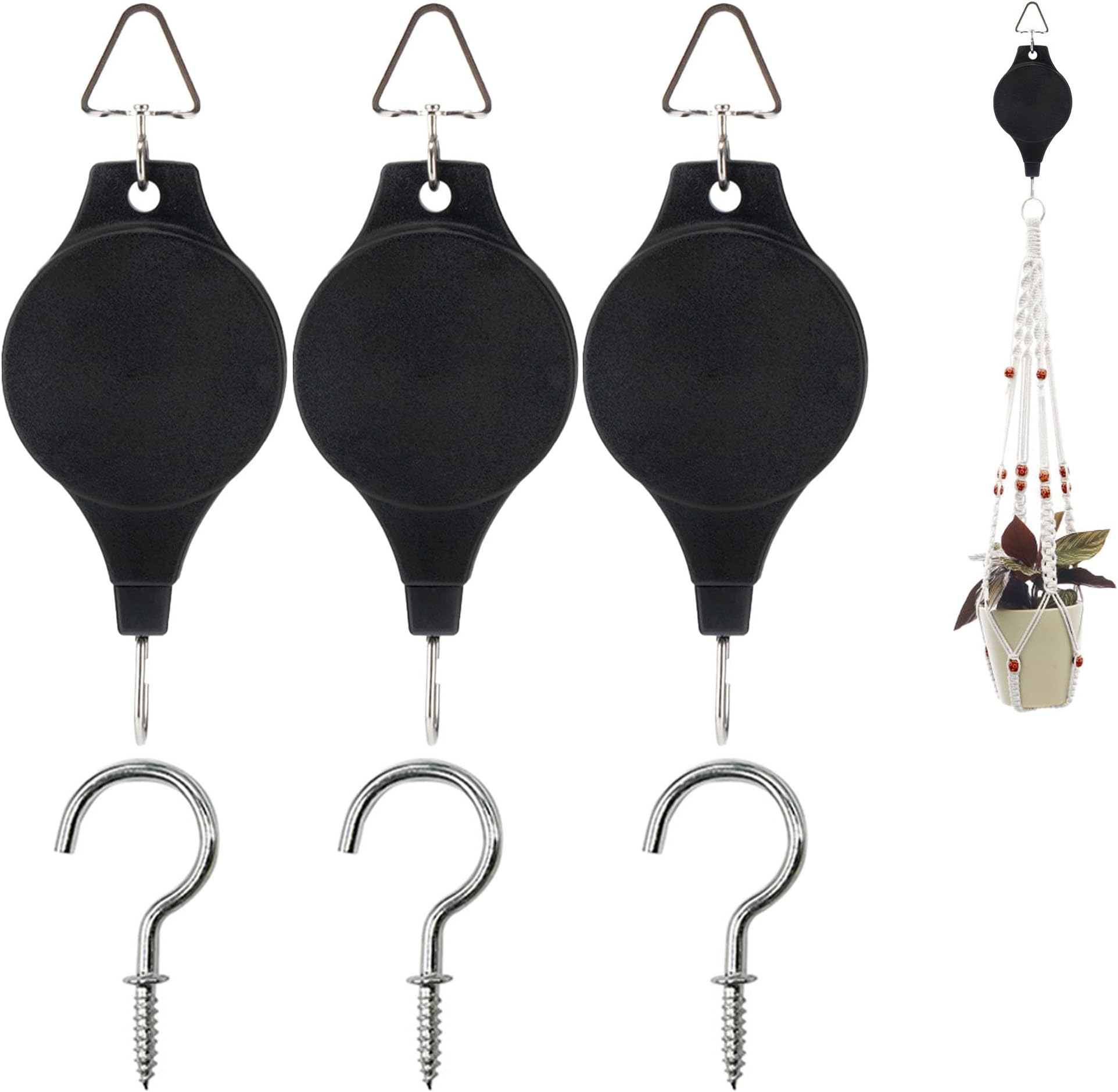Amazon.com: PCTC 3PCS Plant Pulleys for Hanging Plants with Ceiling ...