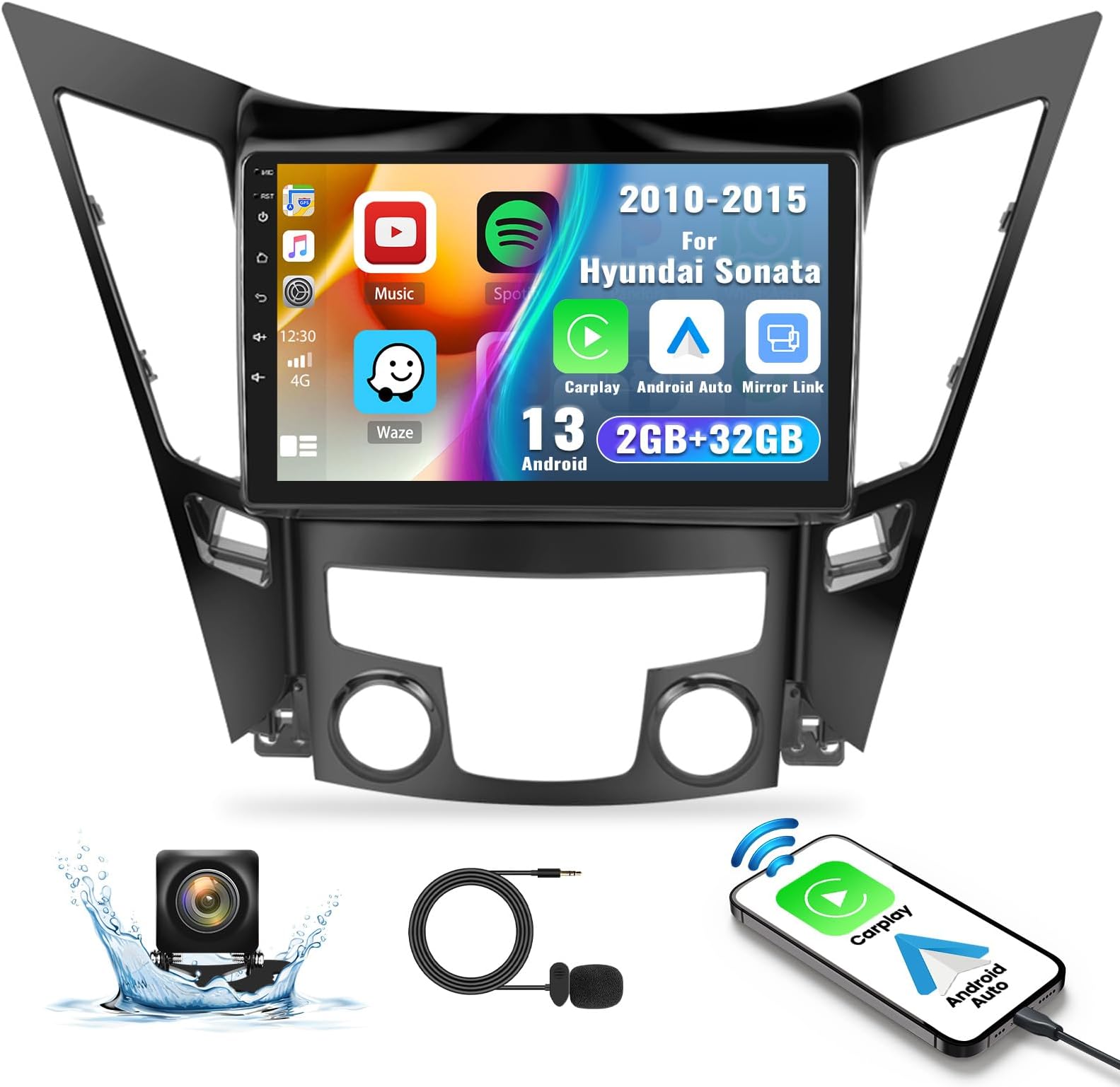 Amazon.com: 2G+32G for Hyundai Sonata 2010-2015 Radio Android 13 Car ...