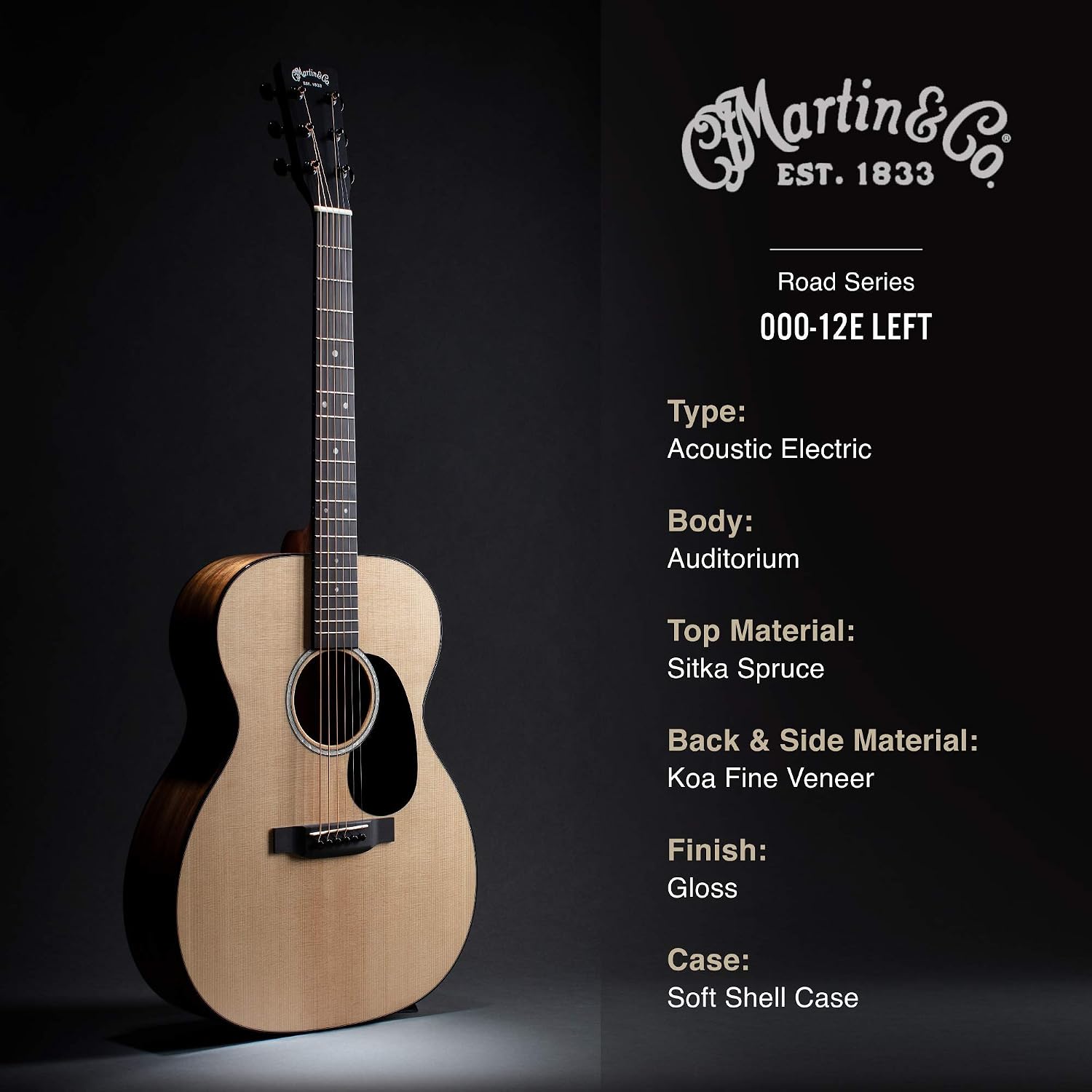 Buy Martin Guitar Road Series 000-12E Acoustic-Electric Guitar with Gig ...