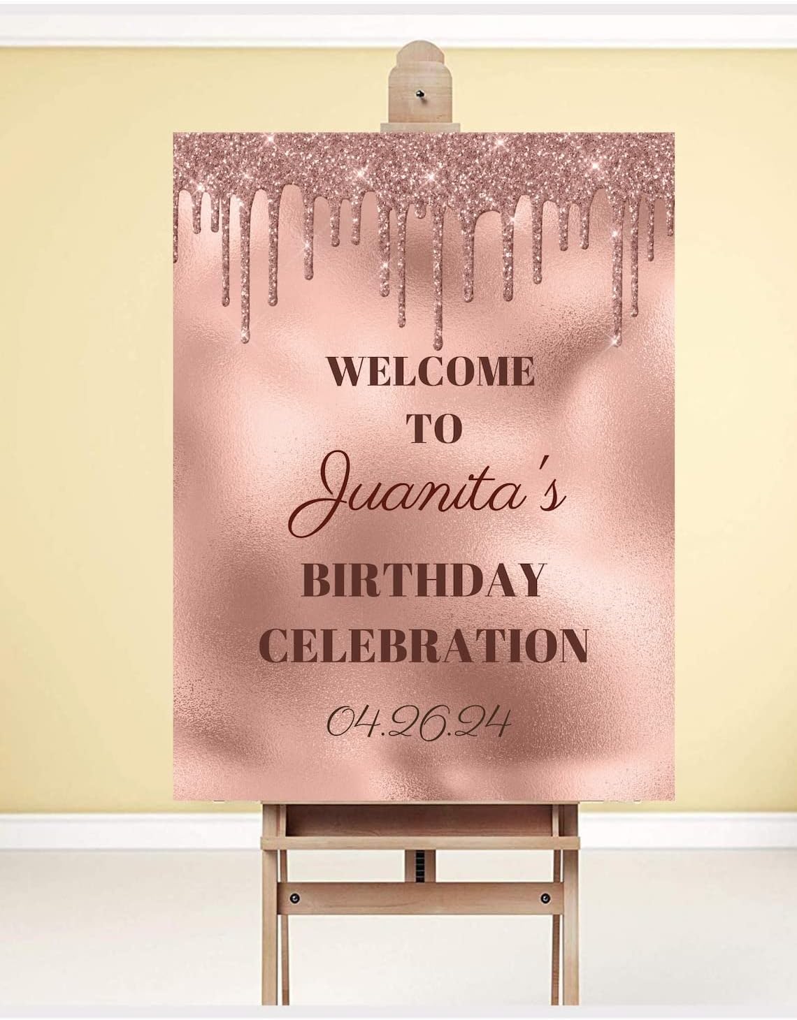 Amazon.com : Generic Birthday Welcome Sign, Birthday Party Sign, Custom ...