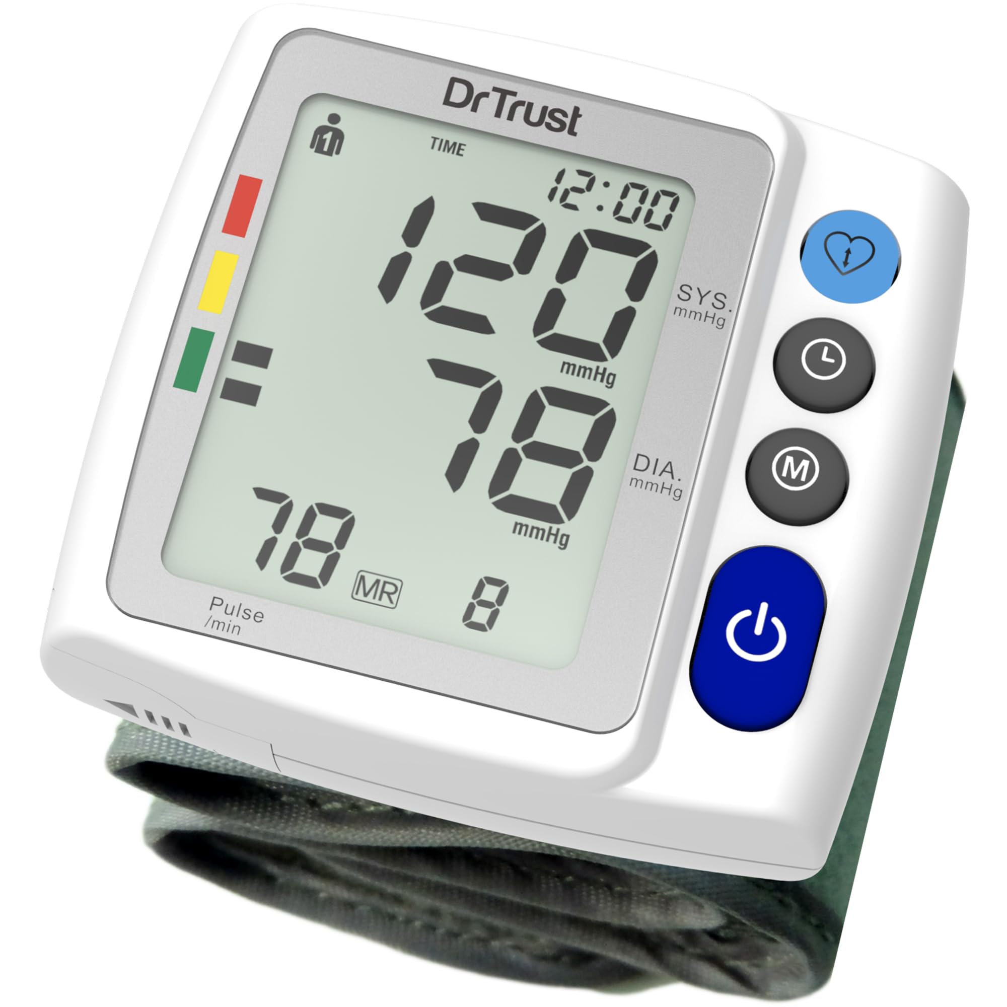 Dr Trust USA Wrist BP Monitor with Cuff -125 Digital Blood Pressure ...