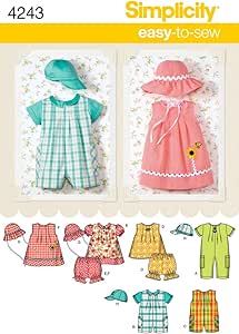 Amazon.com: Simplicity Sewing Pattern 4243 Babies Separates, A (XXS-XS ...