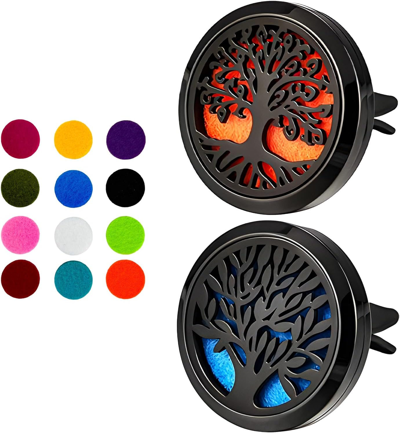Amazon.com: KVAEY 2PCS 30mm Car Diffuser Vent Clips, Tree of Life ...
