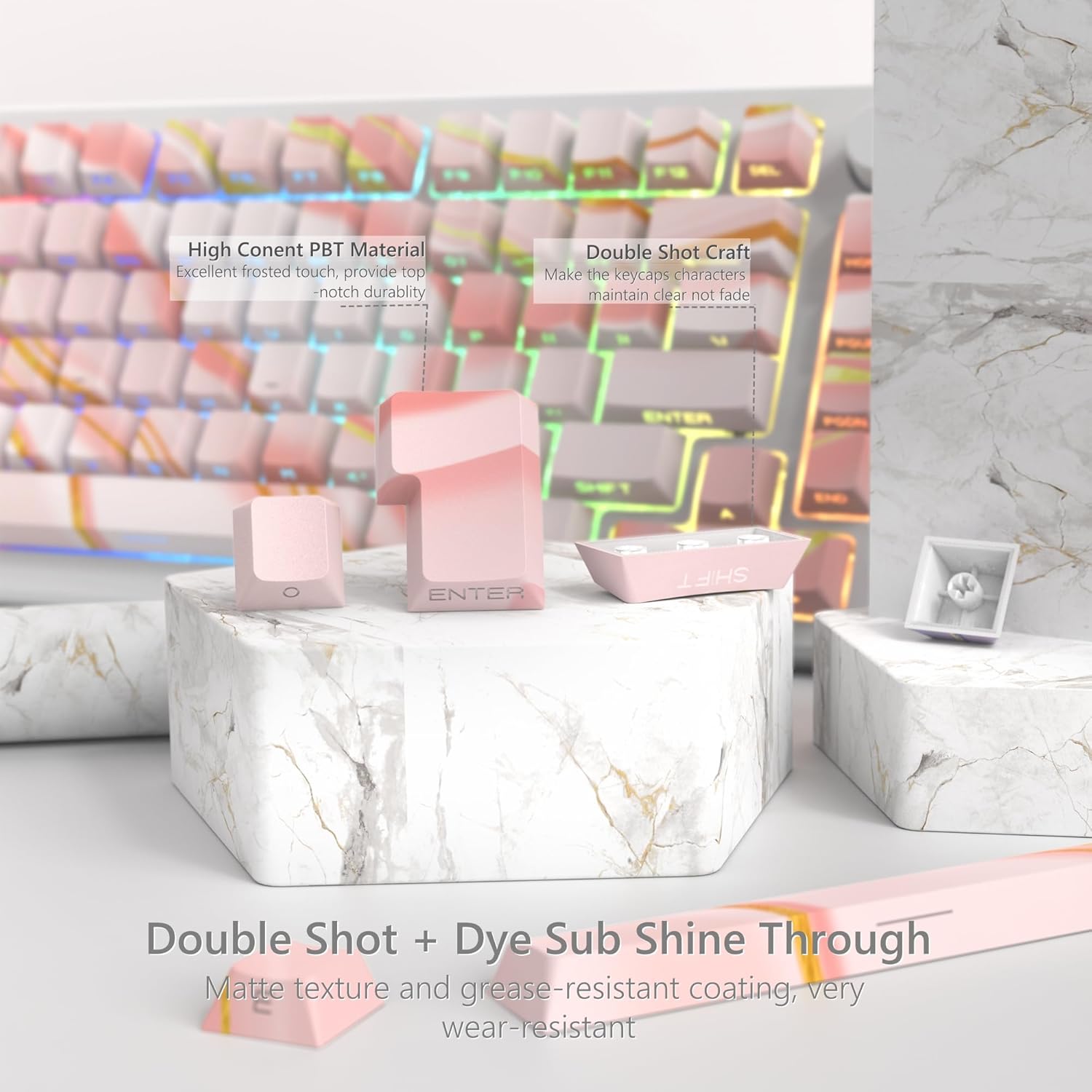 Womier PBT Keycaps-Shine Through Keycaps 75 Percent, Philippines | Ubuy