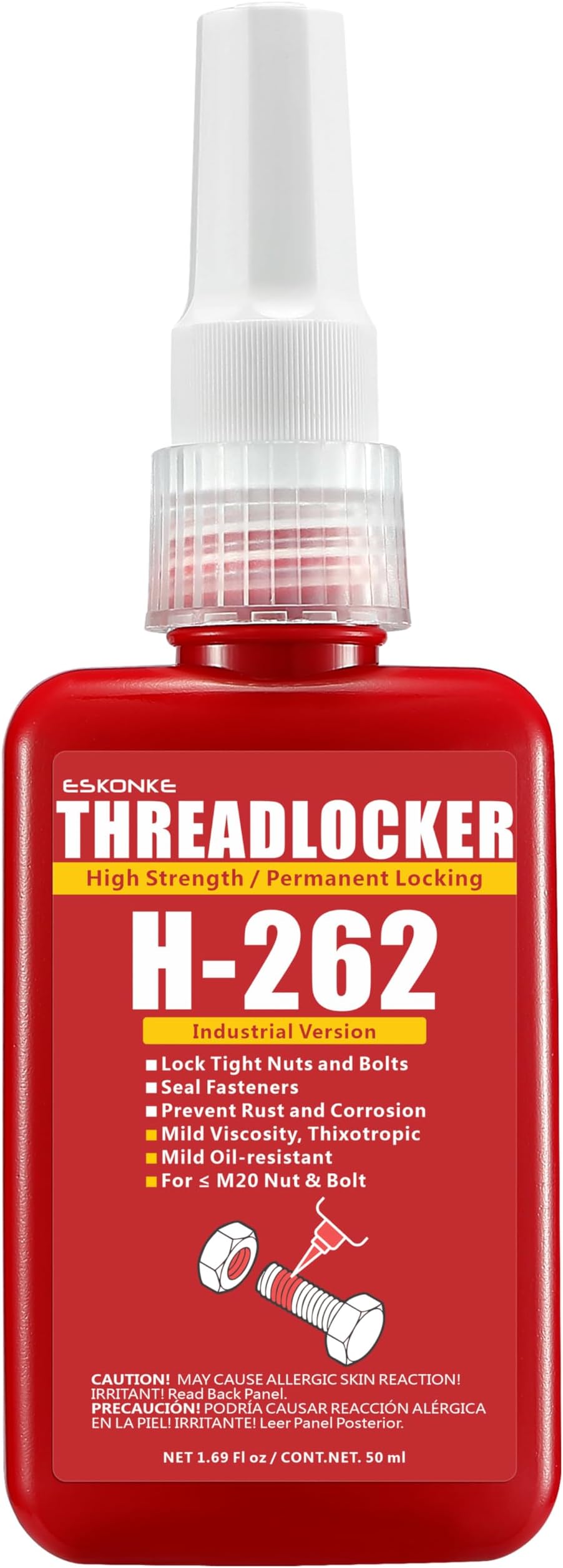 Amazon.com: ESKONKE Blue Thread Locker 243 Nuts & Bolts Locker Medium ...