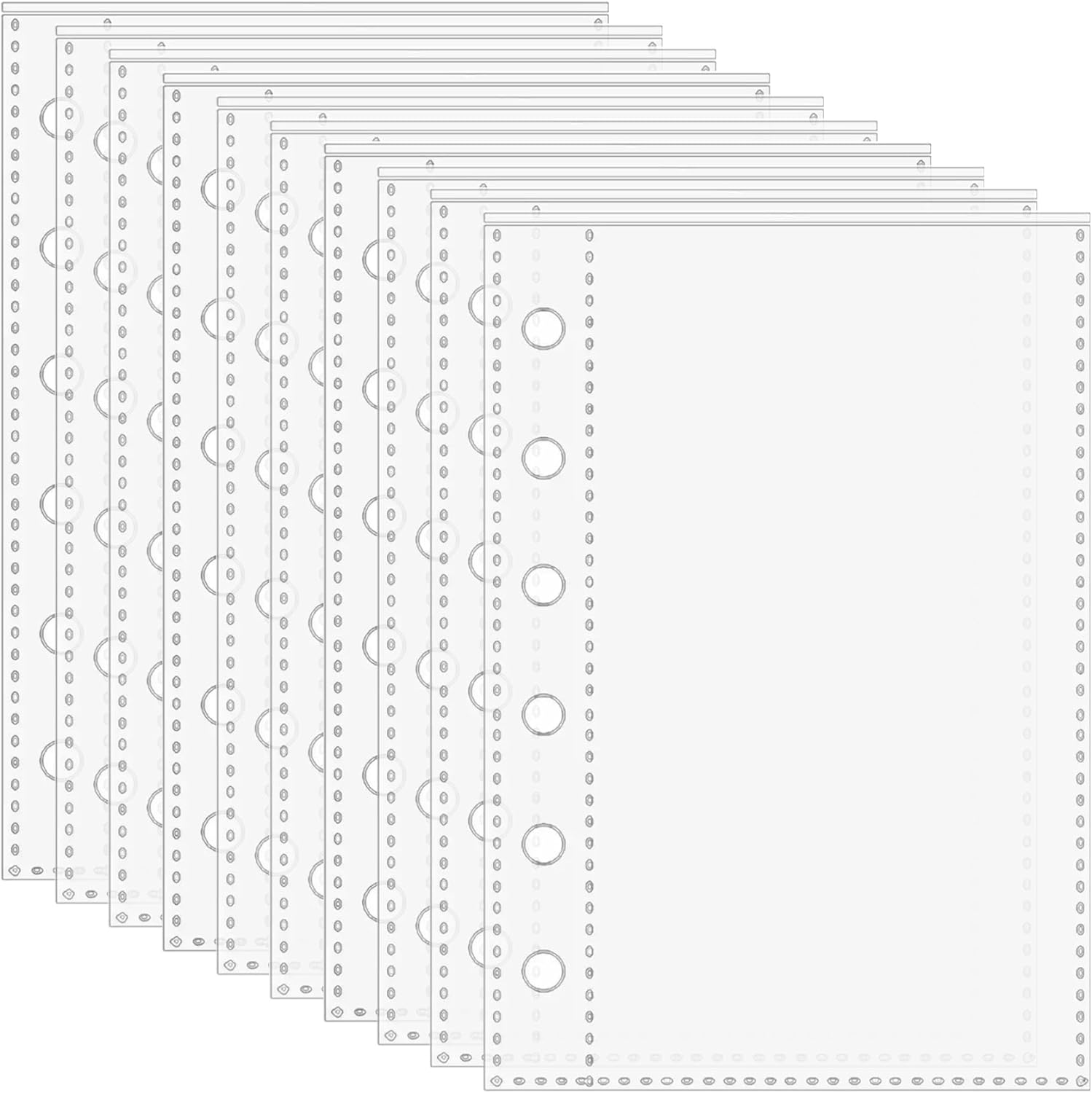 Binder Pockets 6-Holes Clear A7 Planner Inserts Moisture-Proof & Water ...