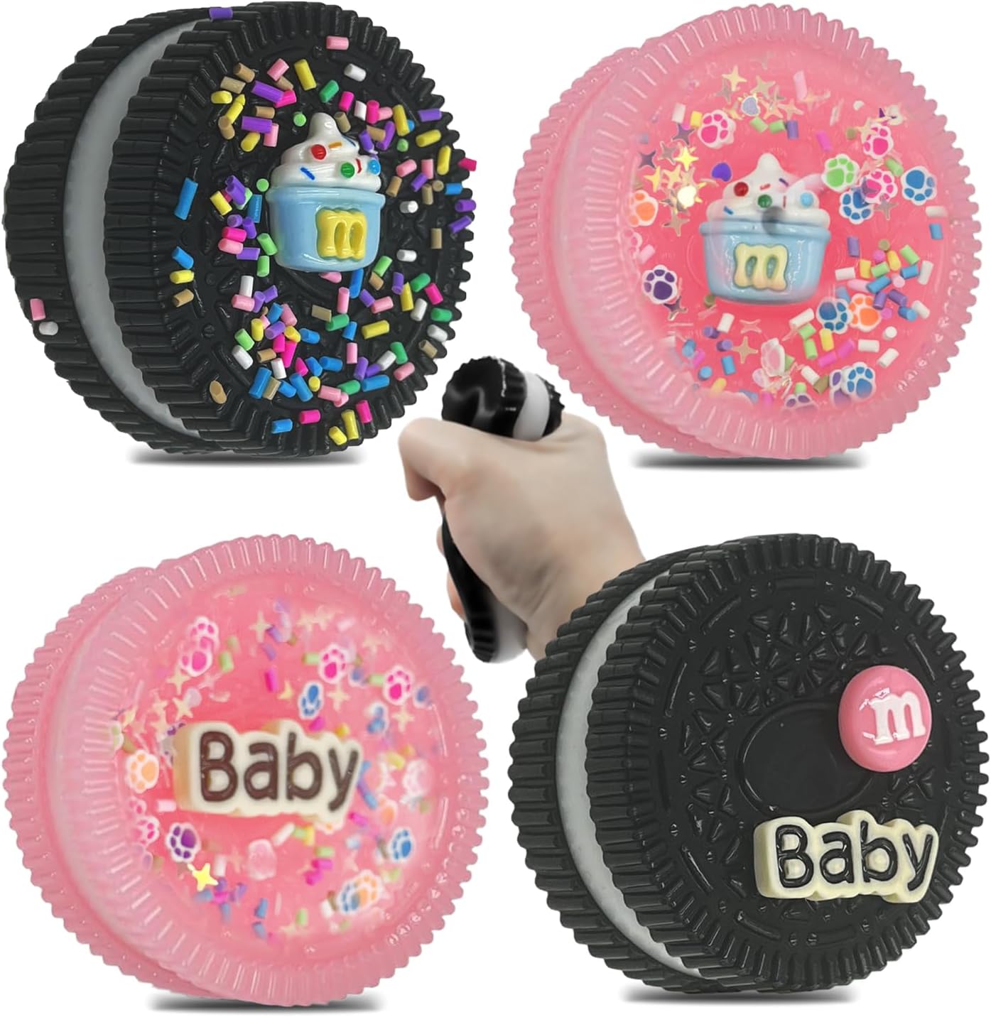 Amazon.com: 4Pack Cookie Squishy Toys for Stress Relief, Kawaii Soft ...