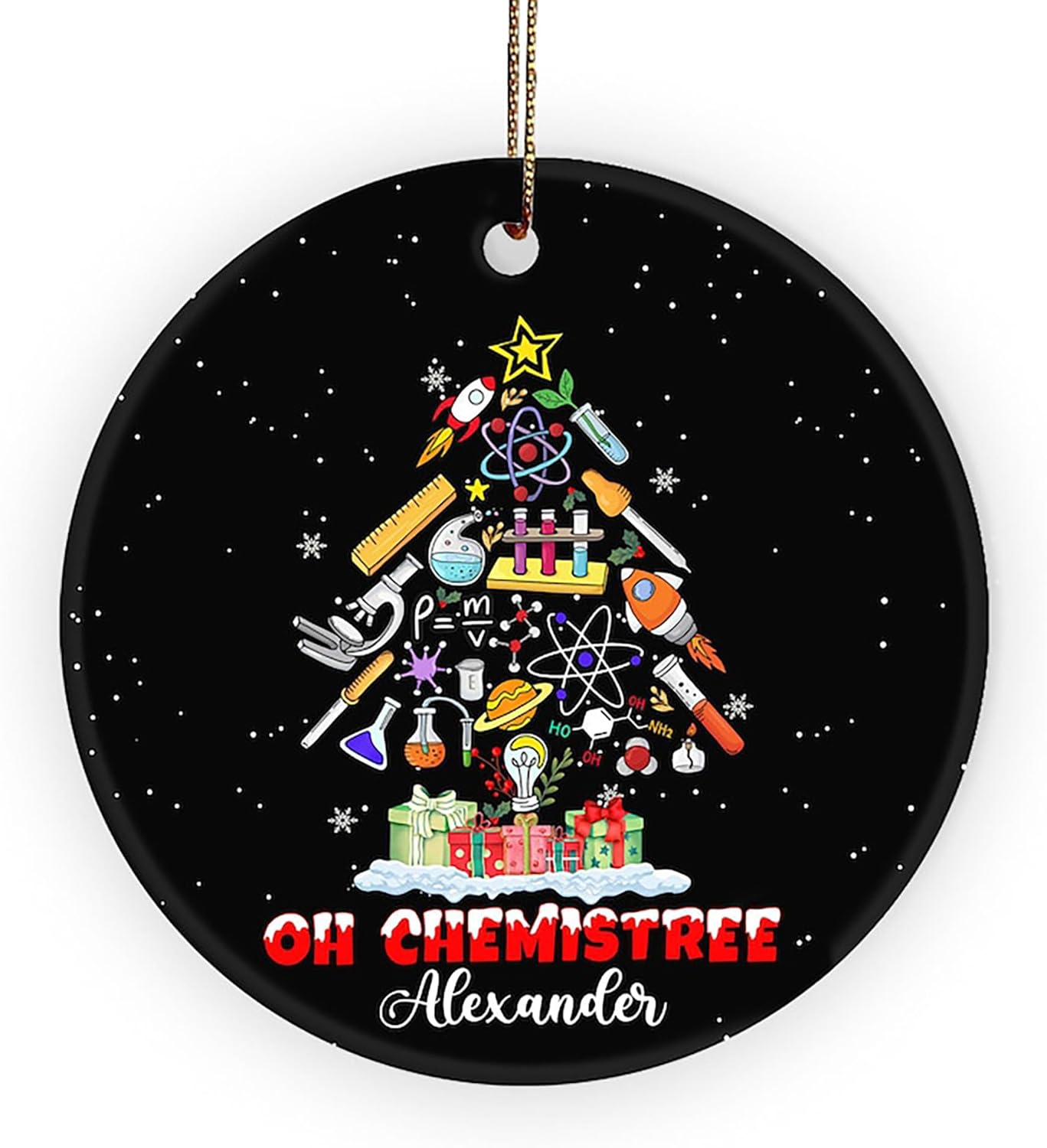 Amazon.com: Customized Oh Chemistree Christmas Tree Ornament, Chemistry ...