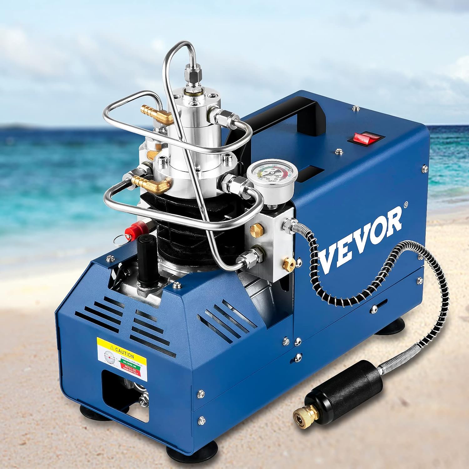 Amazon.com: VEVOR High Pressure Compressor, 4500PSI/30MPA/300BAR High ...