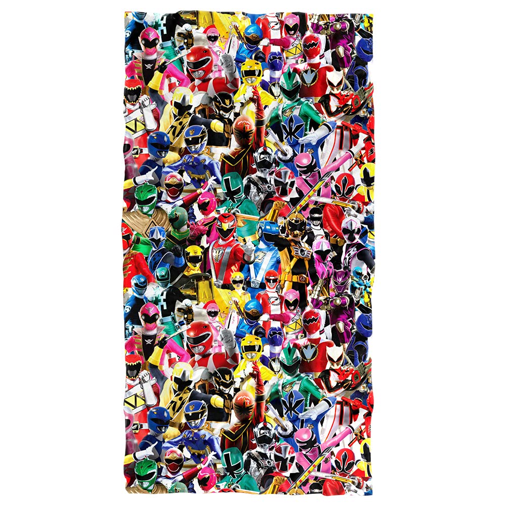 Trevco Power Rangers Crowd of Rangers Officially Licensed Beach Towel ...