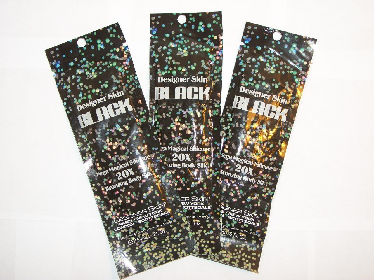 Amazon.com : Lot 3 Designer Skin Black Tanning Lotion Sample Packets ...