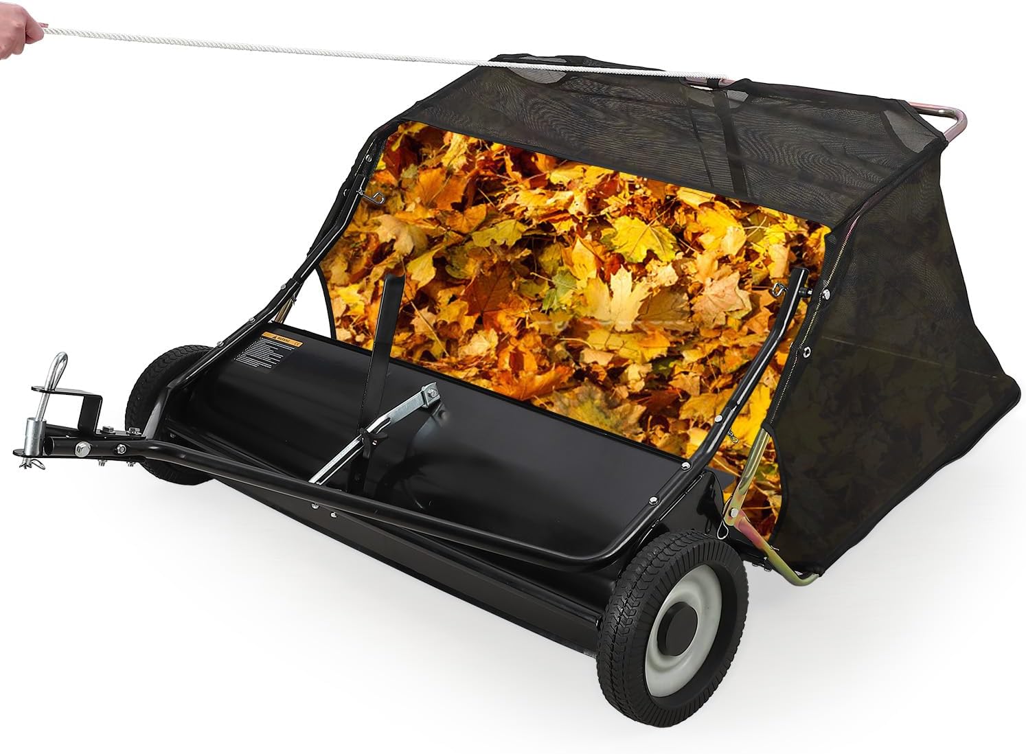Amazon.com: Garvee 42 Inch Lawn Sweeper Tow Behind, 24 cu.ft. Large ...