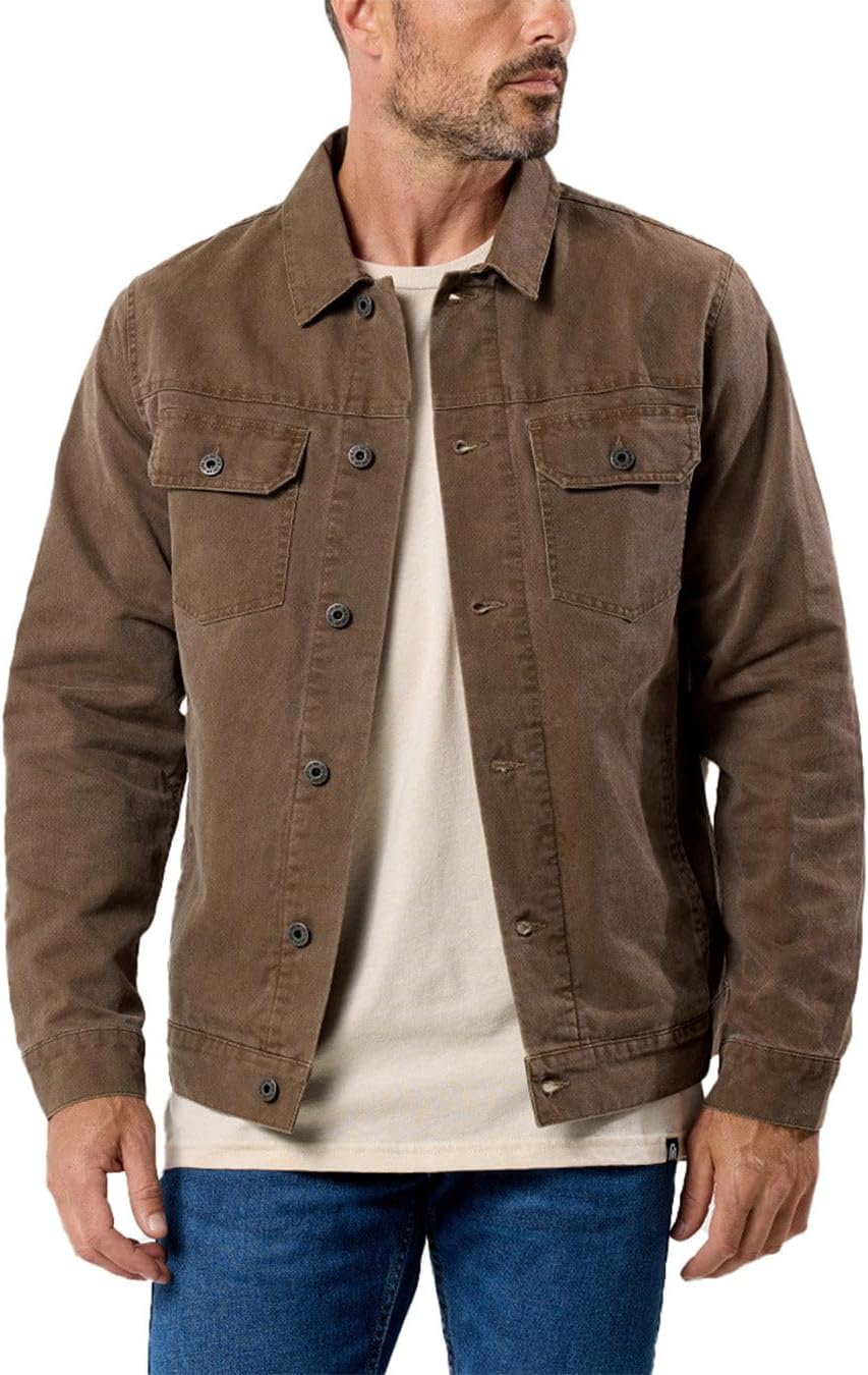 INTO THE AM Tradesman Trucker Jacket Men S-4XL Flannel Lined Workwear ...