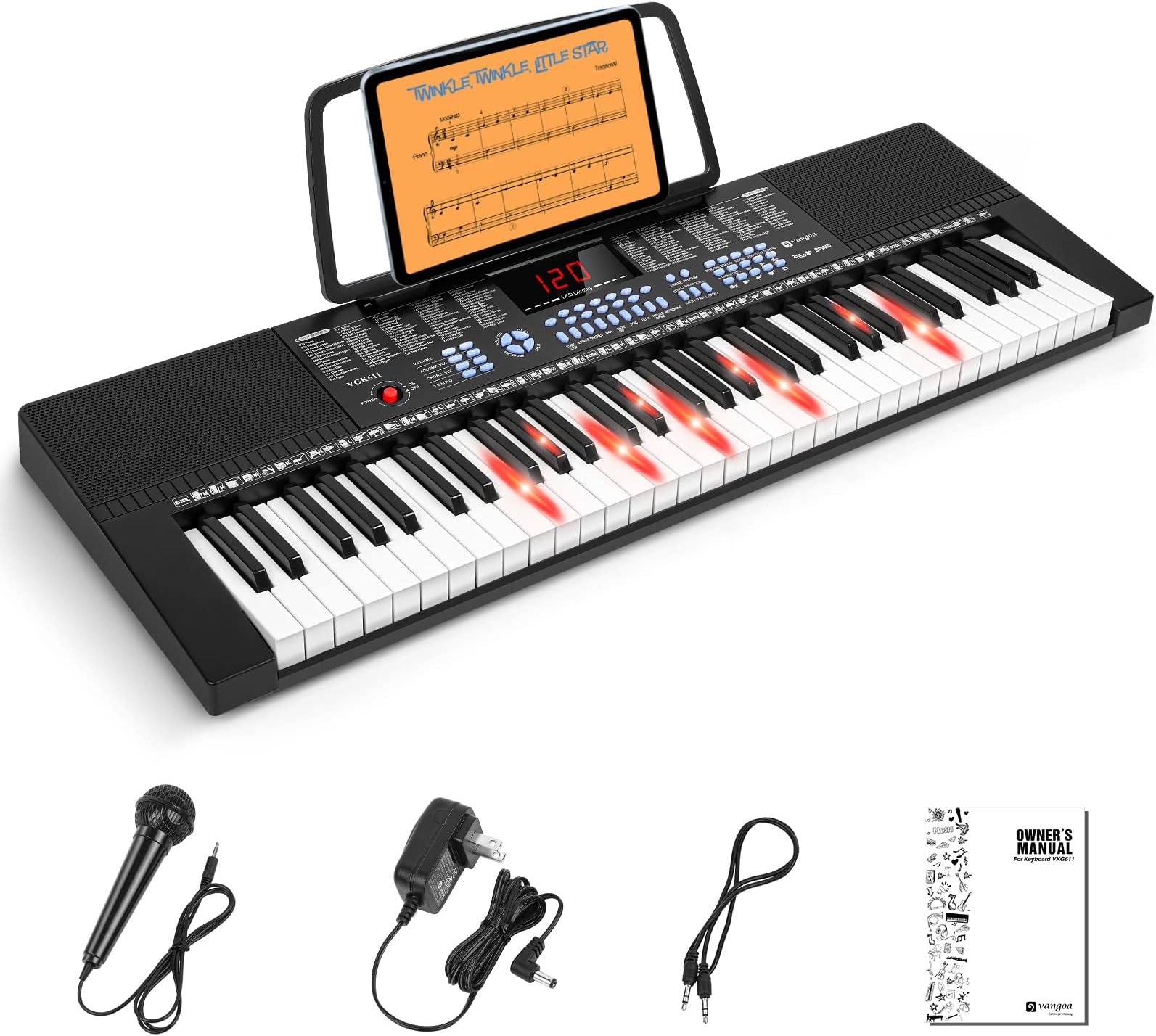 RockJam Clavier Compact 61 touches avec support de partition ...