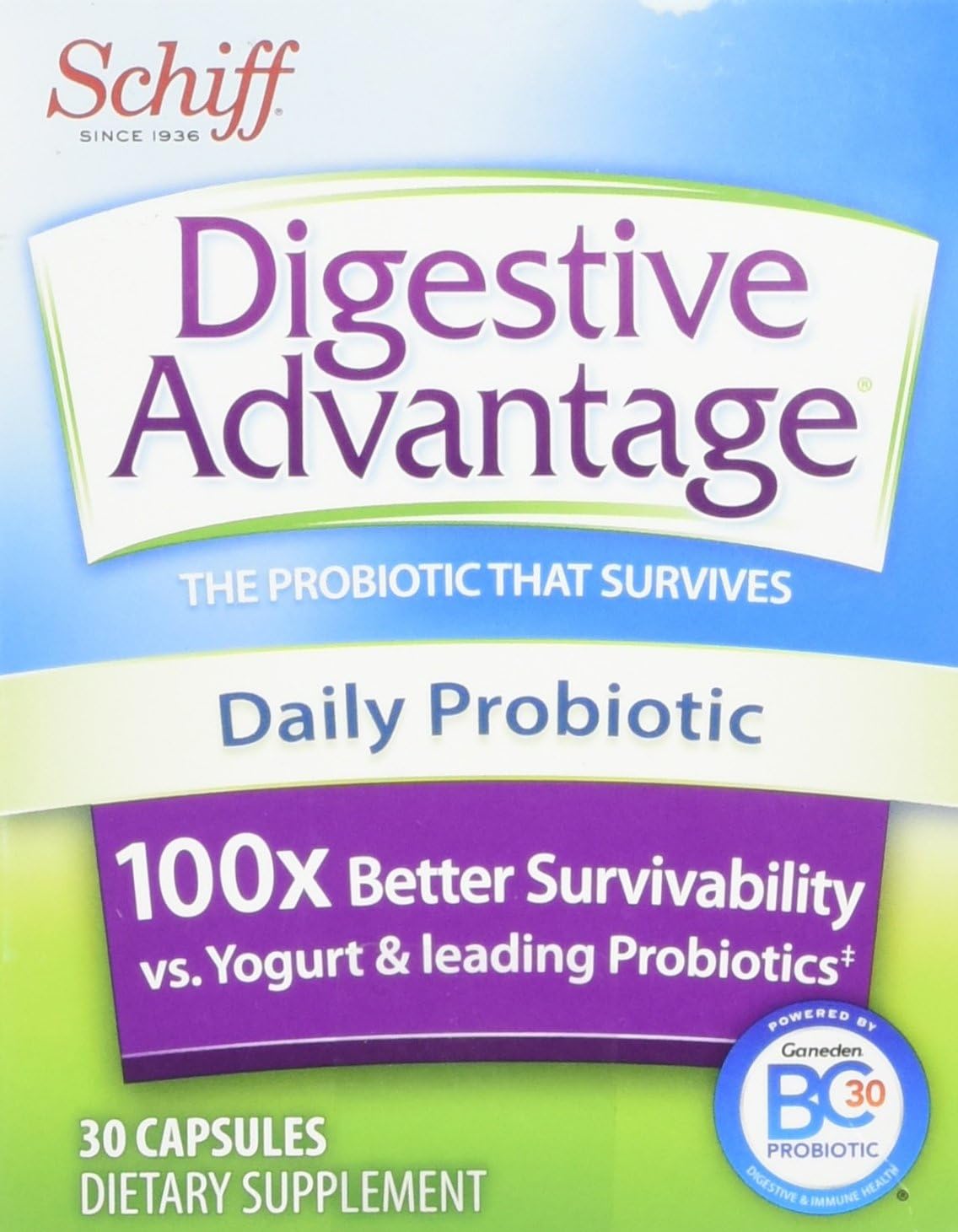 Amazon.com: Digestive Advantage Daily Probiotic, 30 Capsules : Health ...