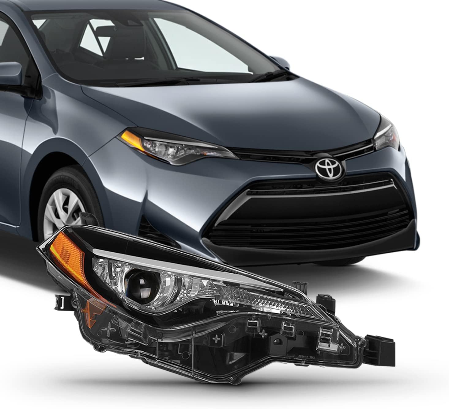 Amazon.com: AutoModed Aftermarket Dual LED Headlight Headlamp Assembly ...