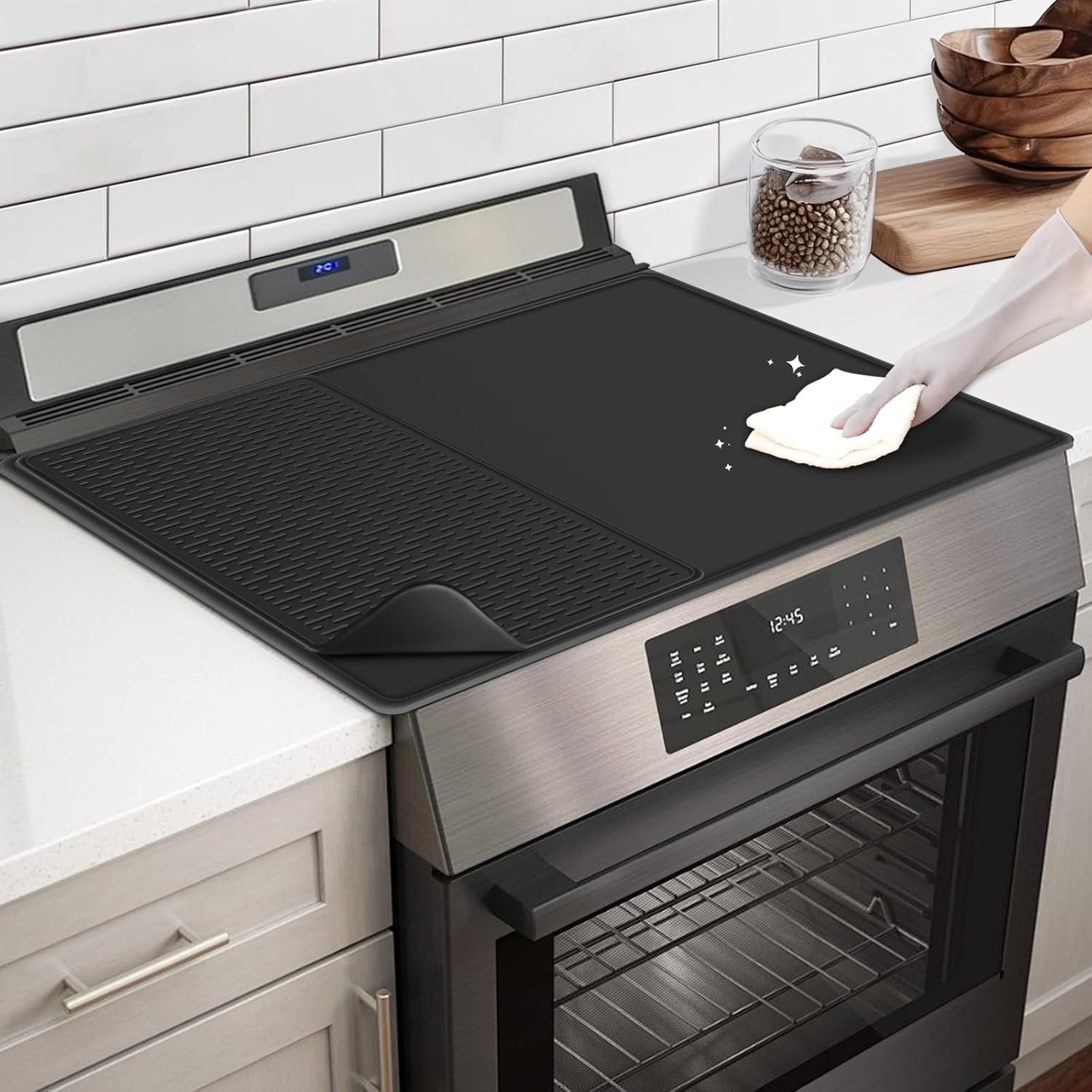 Amazon.com: Silicone Stove Top Cover for Electric Stove - 2 Pack Glass ...