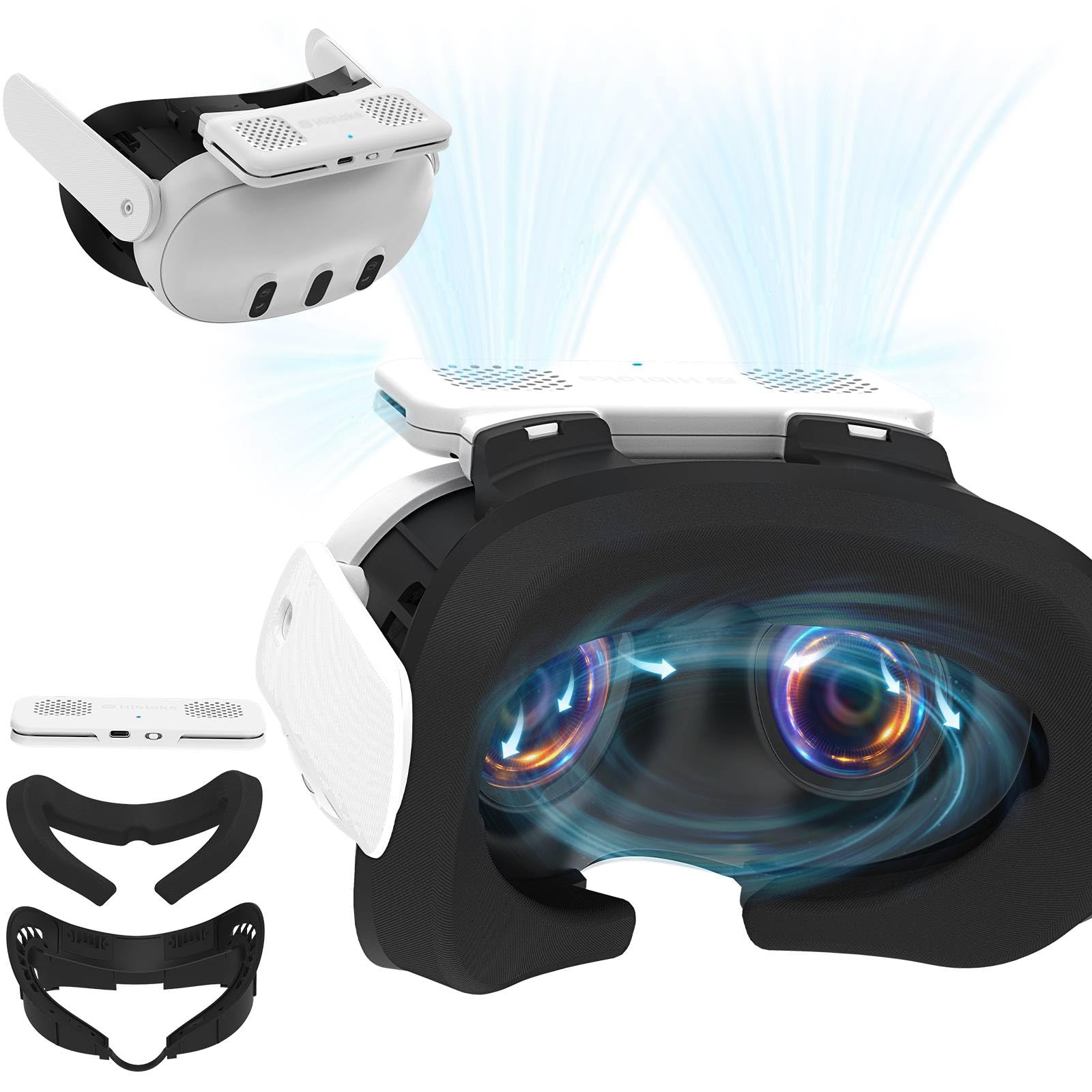 Hibloks Cooling Fan Mask for Meta/Oculus Quest 3 Accessories ...