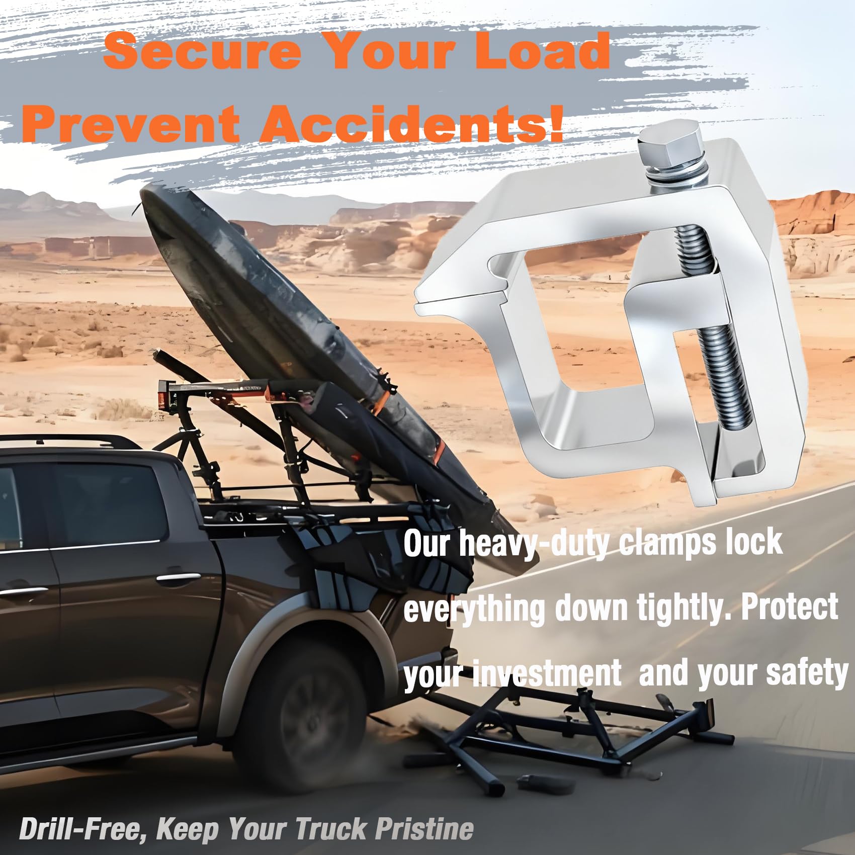 Snapklik.com : Mounting Clamps Truck Caps Camper Shell Clamps ...