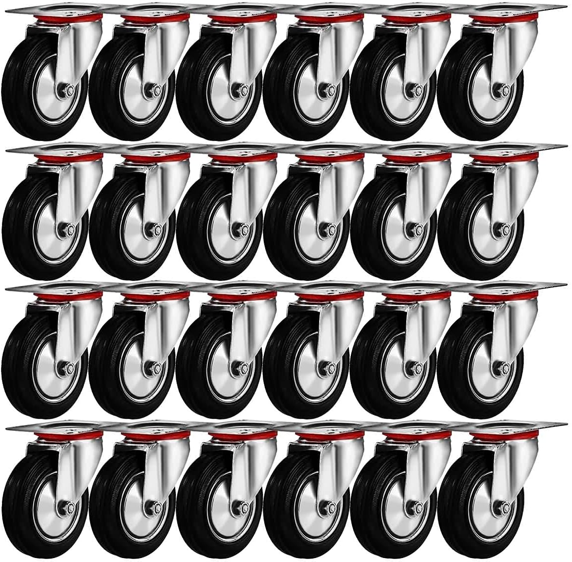 Amazon.com: Online Best Service 24 Pack - 3" Swivel Caster Wheels ...