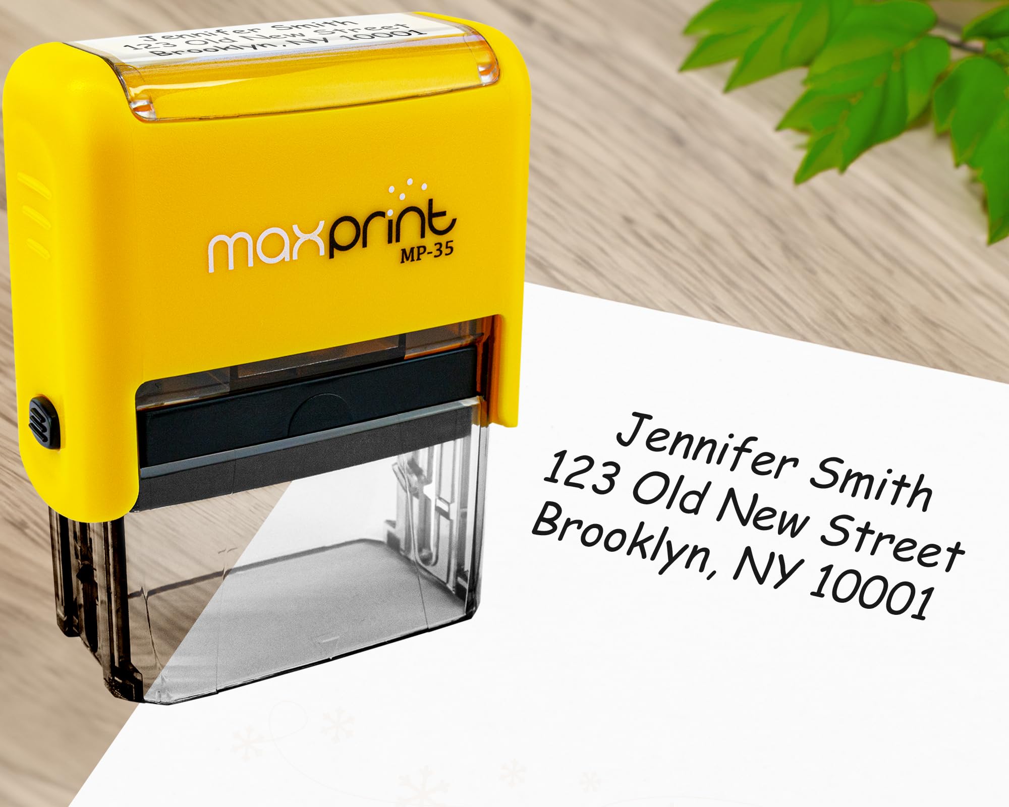 Amazon.com : MaxPrint Medium Size Self Inking Custom Stamp - 3 Lines of ...