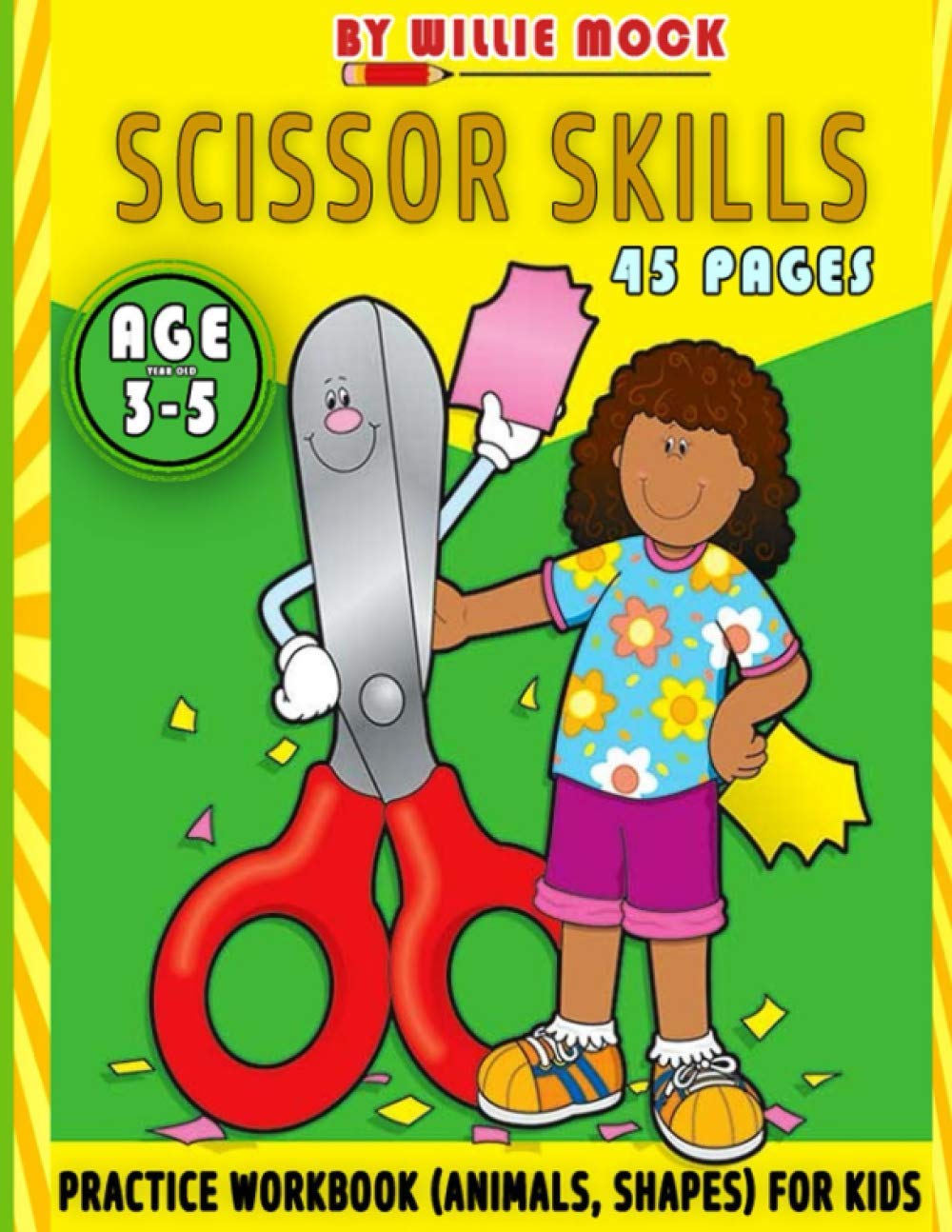Scissor Skills Practice Workbook Animals Shapes For Kids Age 3 ...