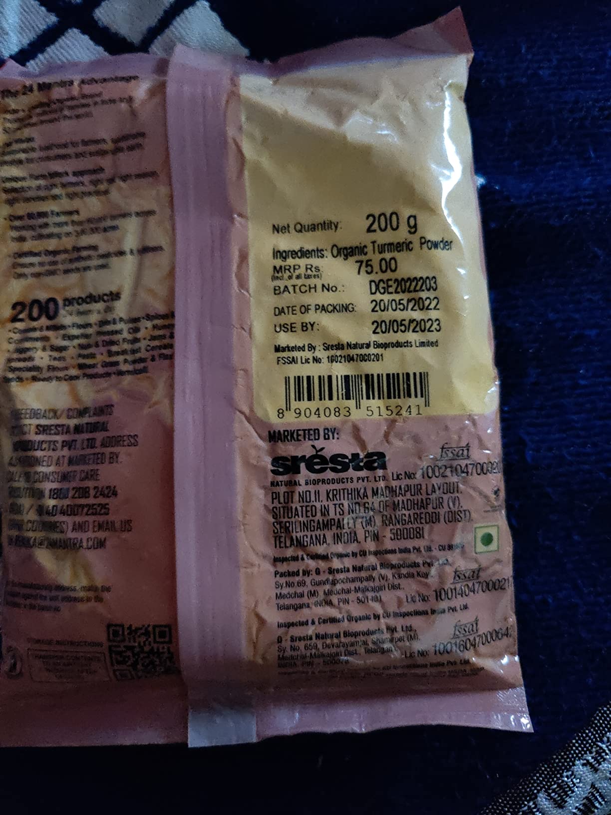 24 Mantra Organic Turmeric Powder/Haldi Powder/Pasupu podi - 100gms ...