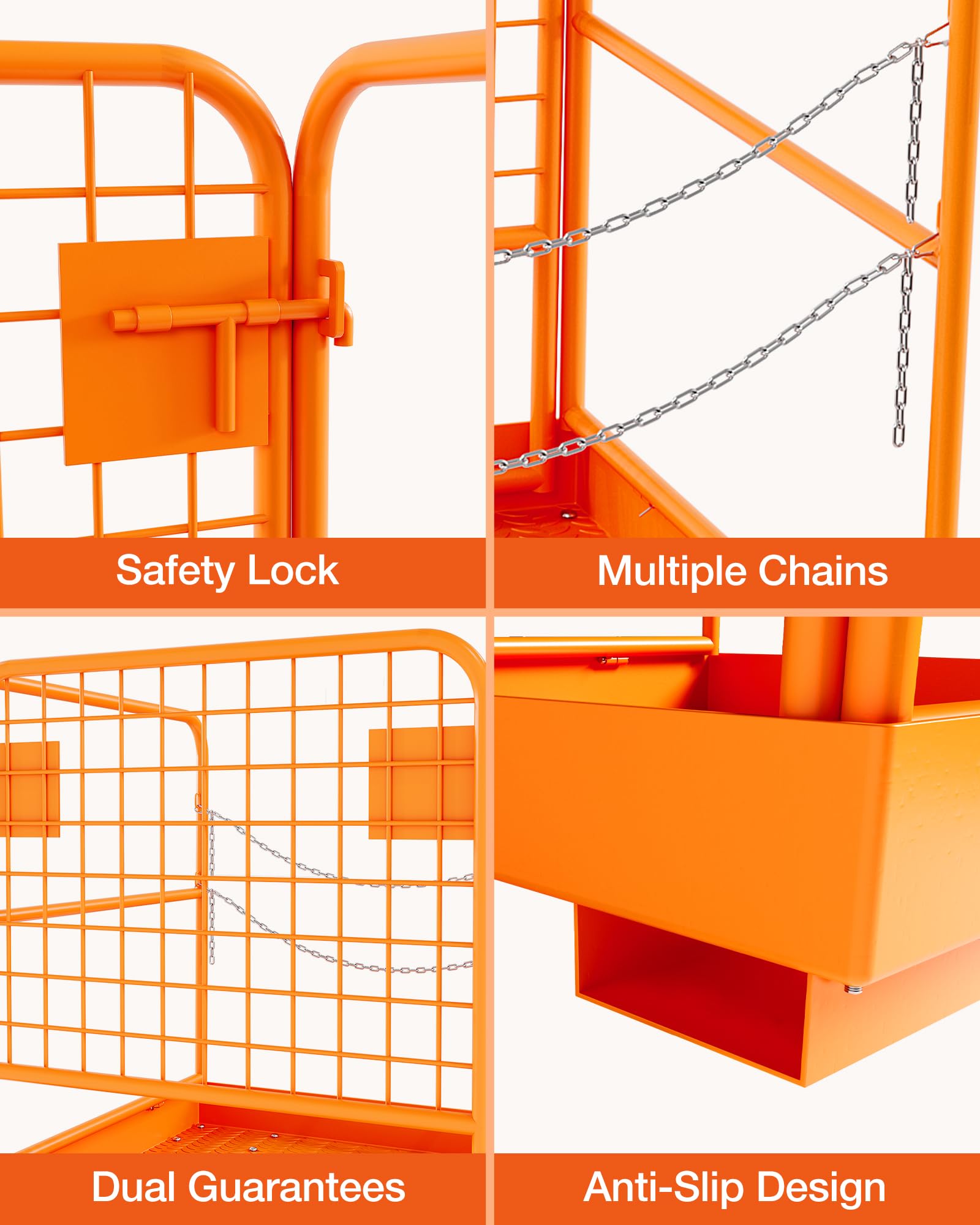 Snapklik.com : Forklift Safety Cage,36x36 Inches Heavy Duty Forklift ...
