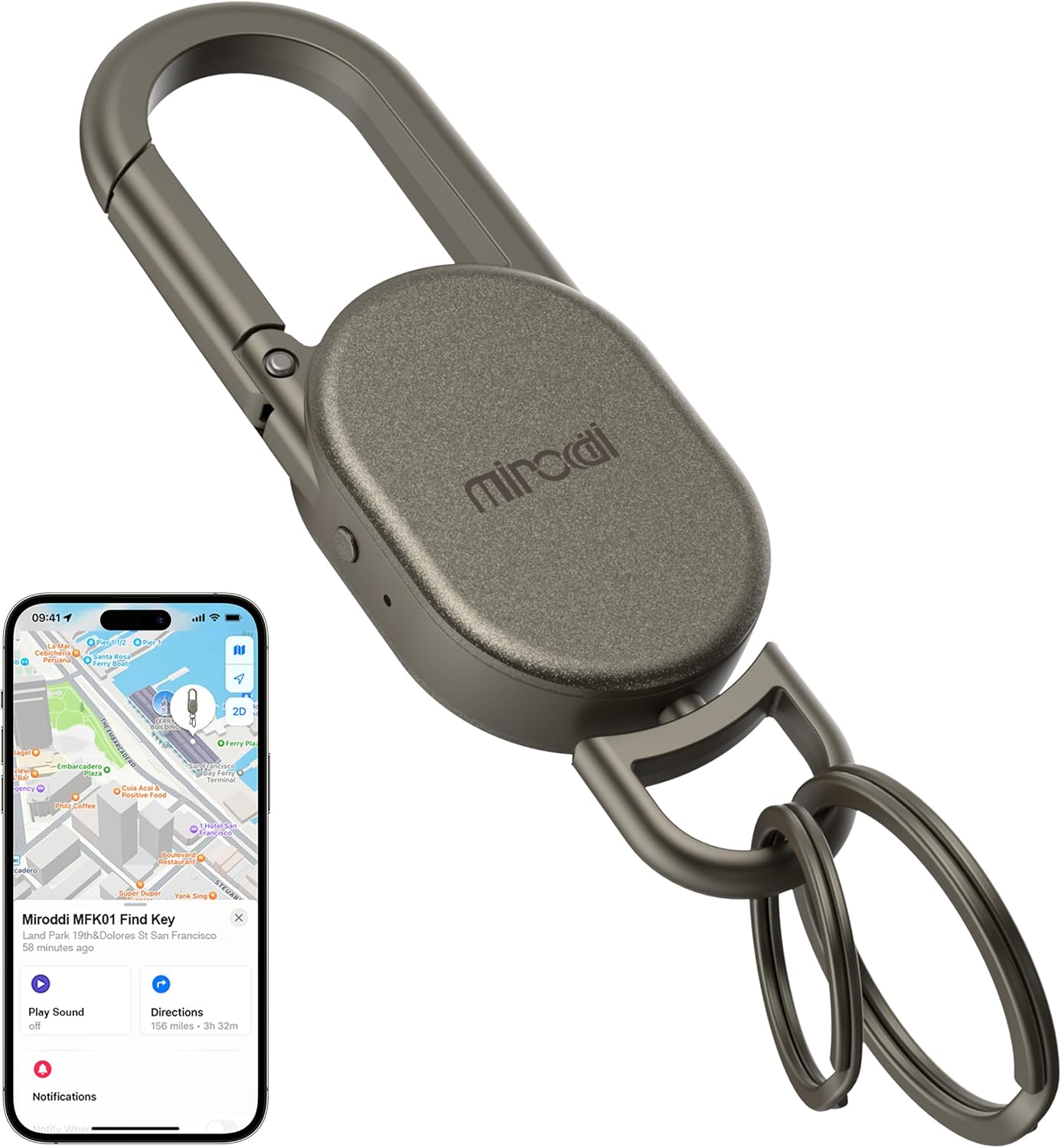 Amazon.com: Keychain Tracker, Keys Finder Works Compatible with Find My ...