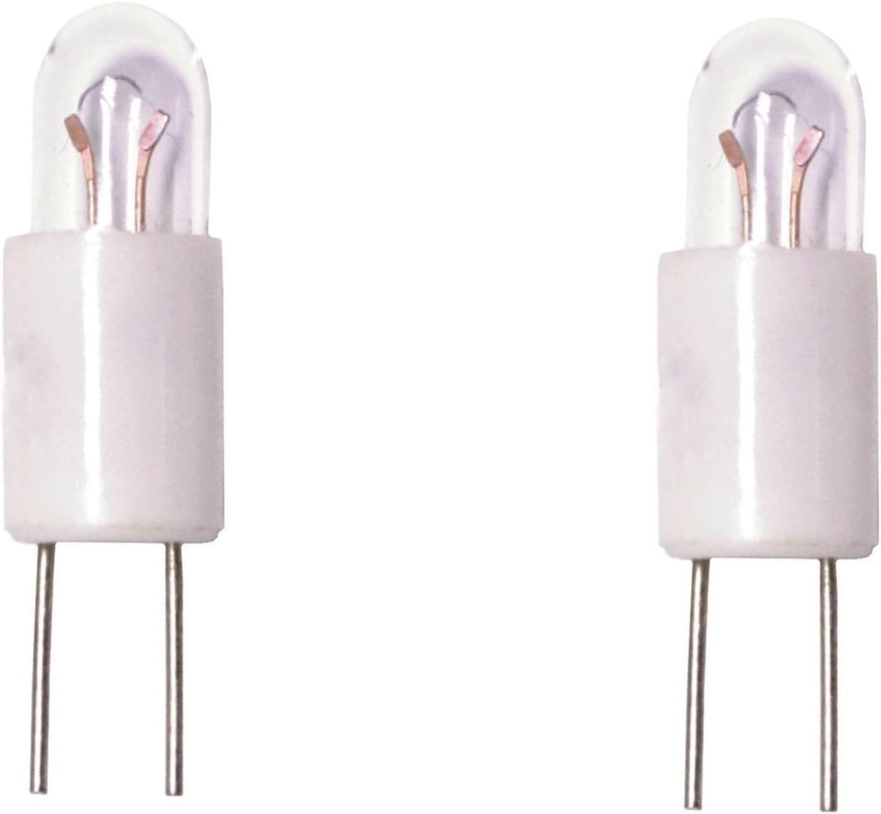 7361 5V 60ma (0.3w) T1-3/4 Miniature Incandescent Light Bulb (2pc Bulbs ...
