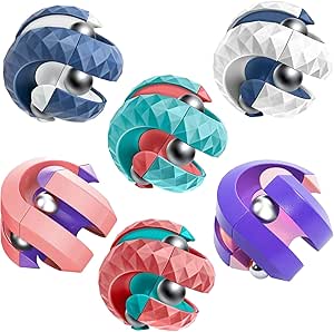 Amazon.com: 6PCS Gear Ball 3D Printed Spin Ball or Cube Fidget Toy, 2.6 ...