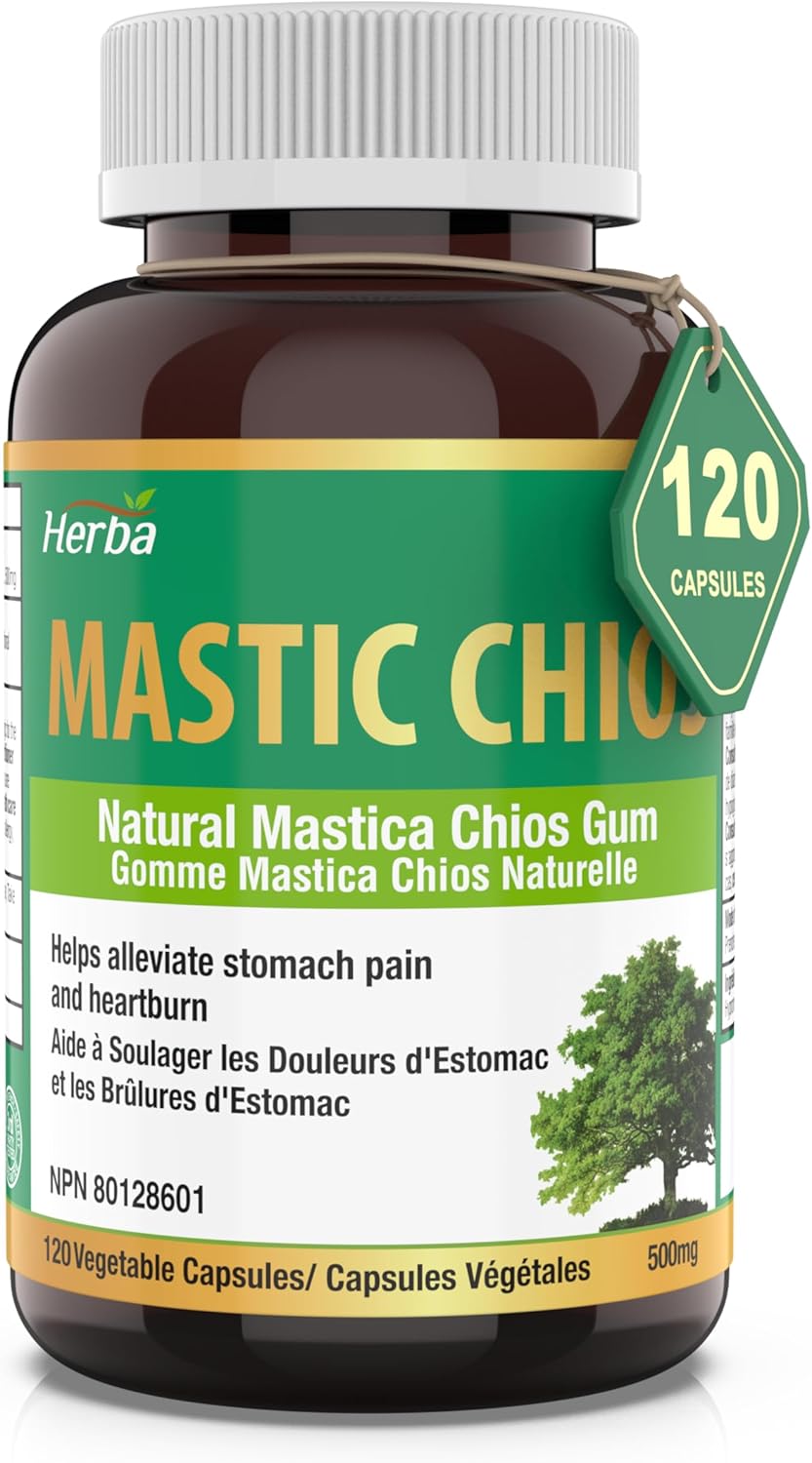 Herba Mastic Gum Capsules 500mg – 120 Capsules | Natural Mastica Chios ...
