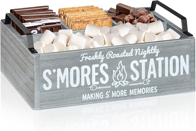 Amazon.com: COZYYROME S'Mores Station, Farmhouse S'mores Bar Holder ...