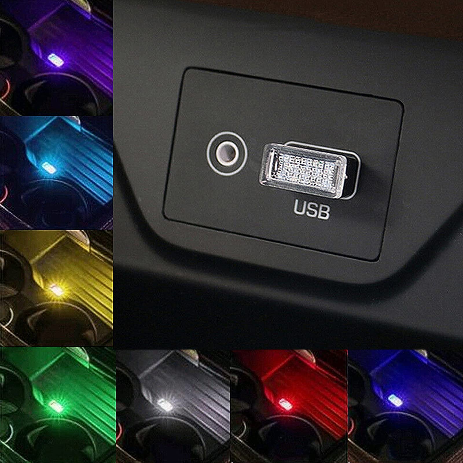 Amazon.com: NA 2 Pieces Mini USB LED Light 5V Car Interior Light Mini ...