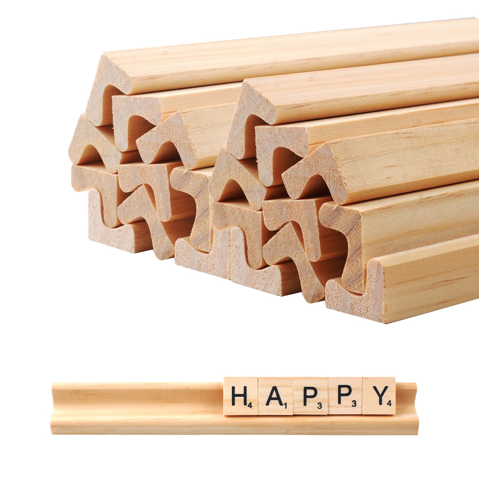 Amazon.com: 20 Pack Wooden Tile Holders Letter Replacement Racks ...