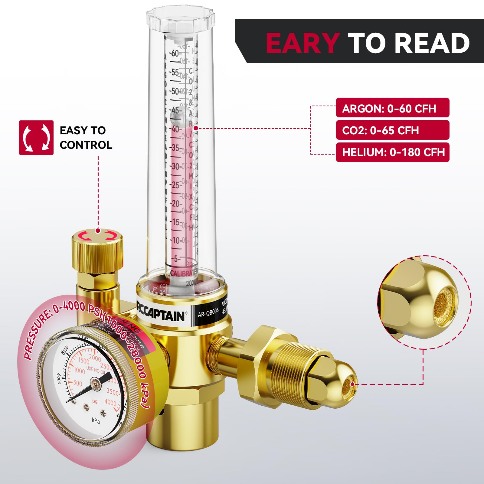 Snapklik.com : Argon/CO2/Helium Regulator, MIG And TIG Flow Meter Gas ...