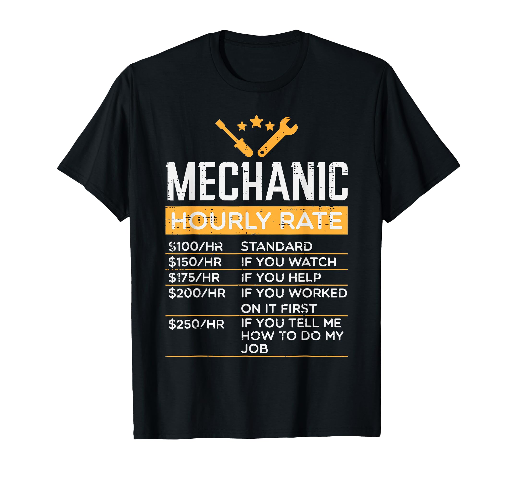 Amazon.com: Mechanic Hourly Rate Funny Labor Rates Men Women Kids Boys ...