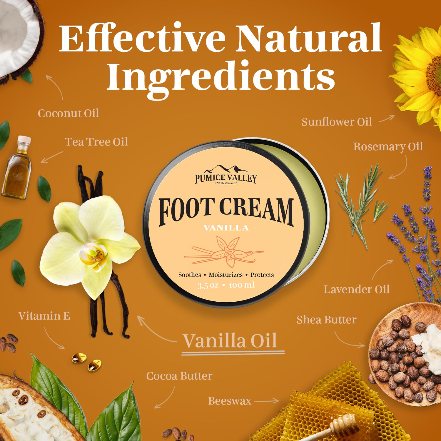 Snapklik.com : Pumice Valley Foot Balm Cream For Dry Cracked Heels And Feet