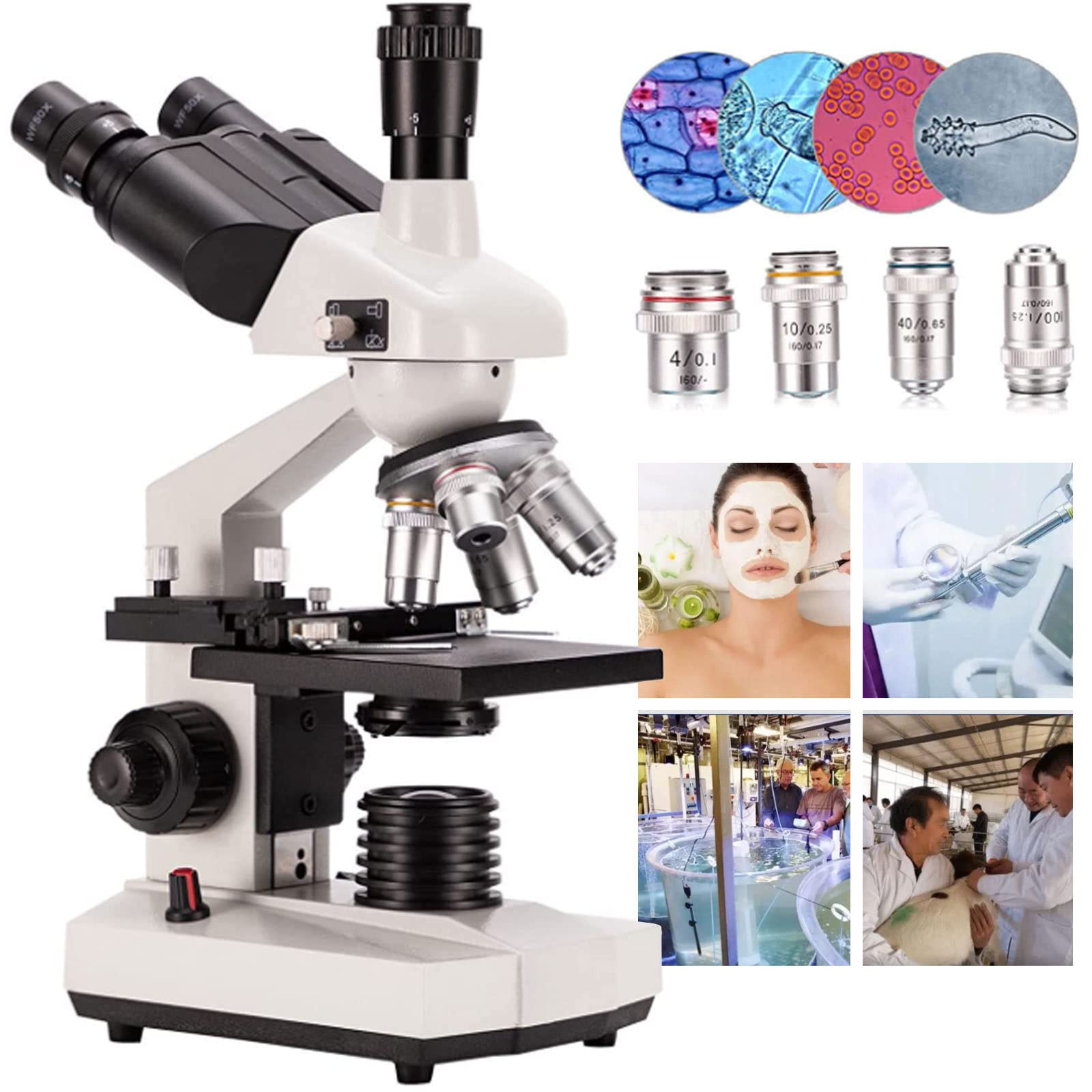 Buy Compound Trinocular Micro,40x-2000x Magnification,Laboratory ...