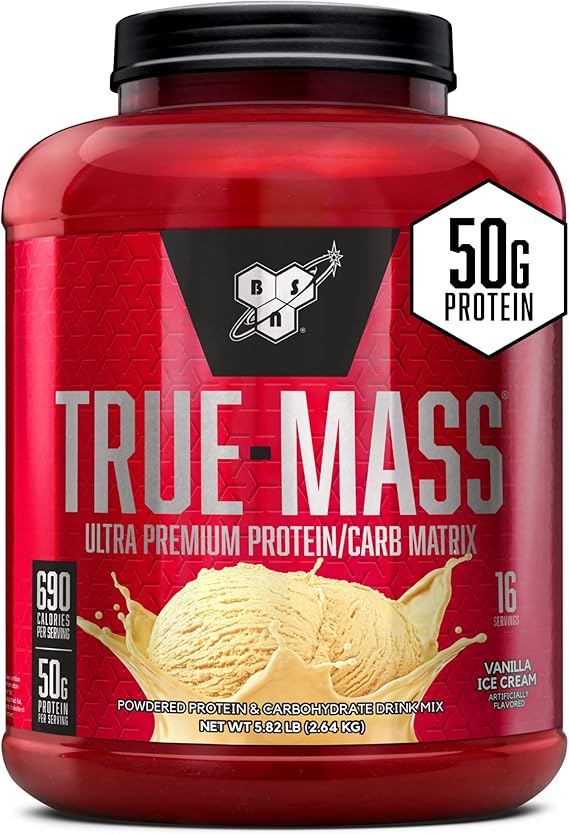 Amazon.com: BSN TRUE-MASS Weight Gainer, Mass Gainer Protein Powder ...
