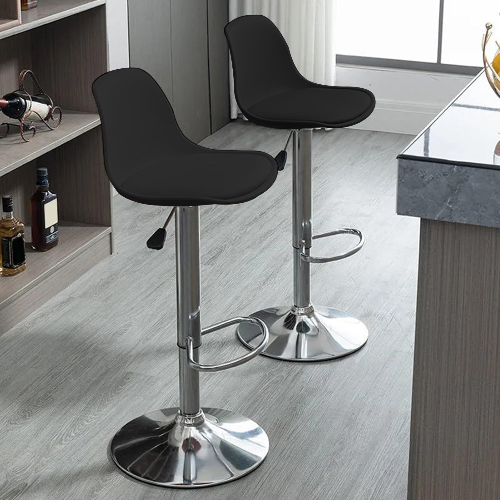 Amazon.com: yoakaiax Bar Stools Set of 2, Adjustable Counter Height ...