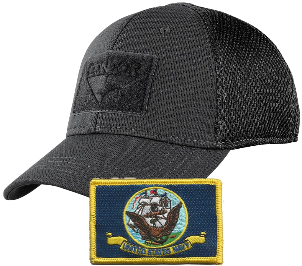 Amazon.com: Condor MESH Fitted Tactical Cap Bundle - Navy Flag - Choose ...