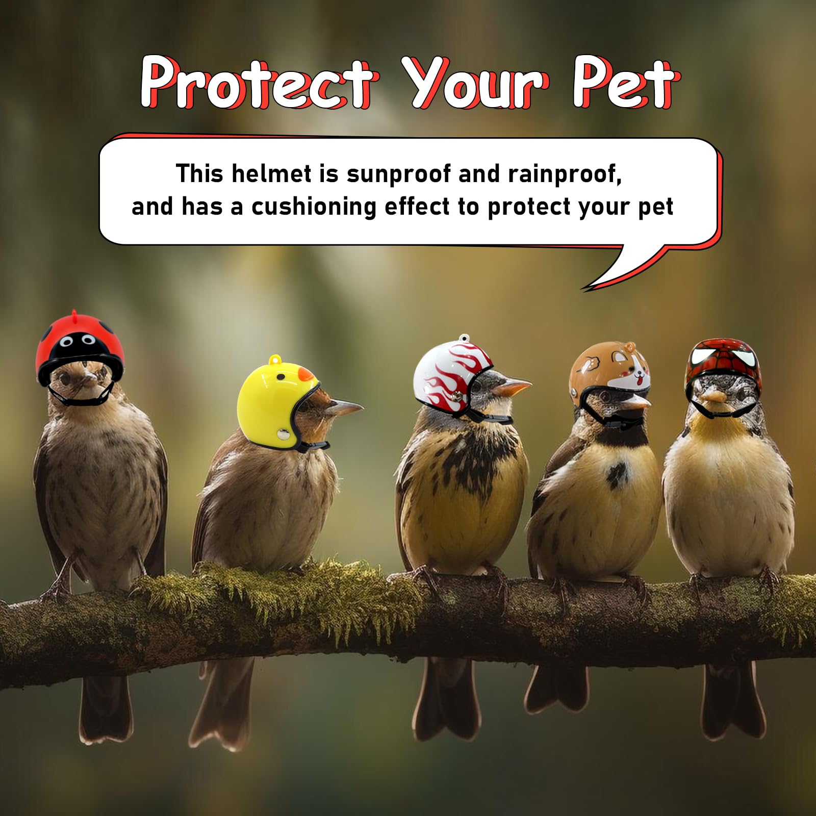 Snapklik.com : 8 Pcs Chicken Helmet Safety Chicken Hats Adjustable ...