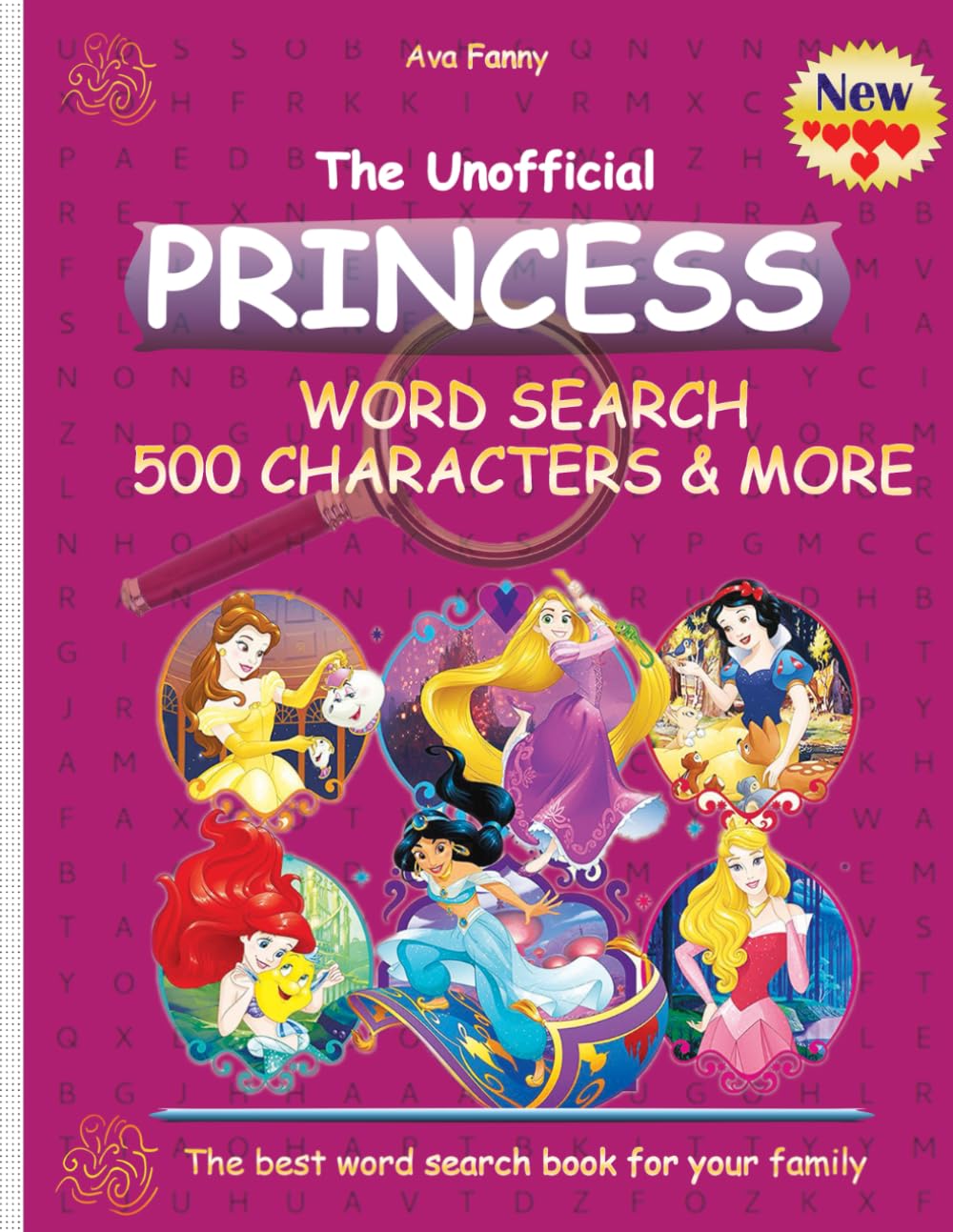 Princess Word Search: 500 Characters and more: Large Print Word Search ...
