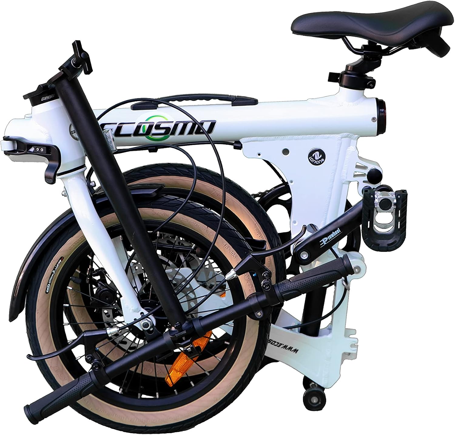 ECOSMO 16" New Unique Lightweight Alloy Folding Bicycle Bike with Dual ...